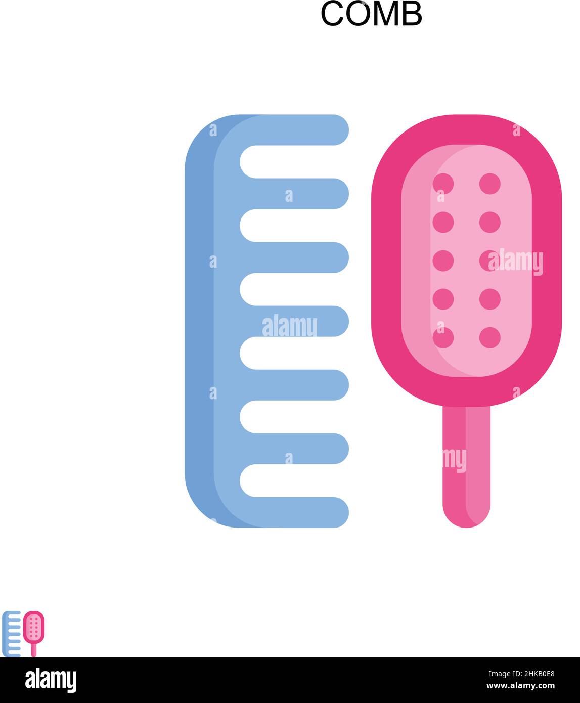 Comb Simple vector icon. Illustration symbol design template for web ...