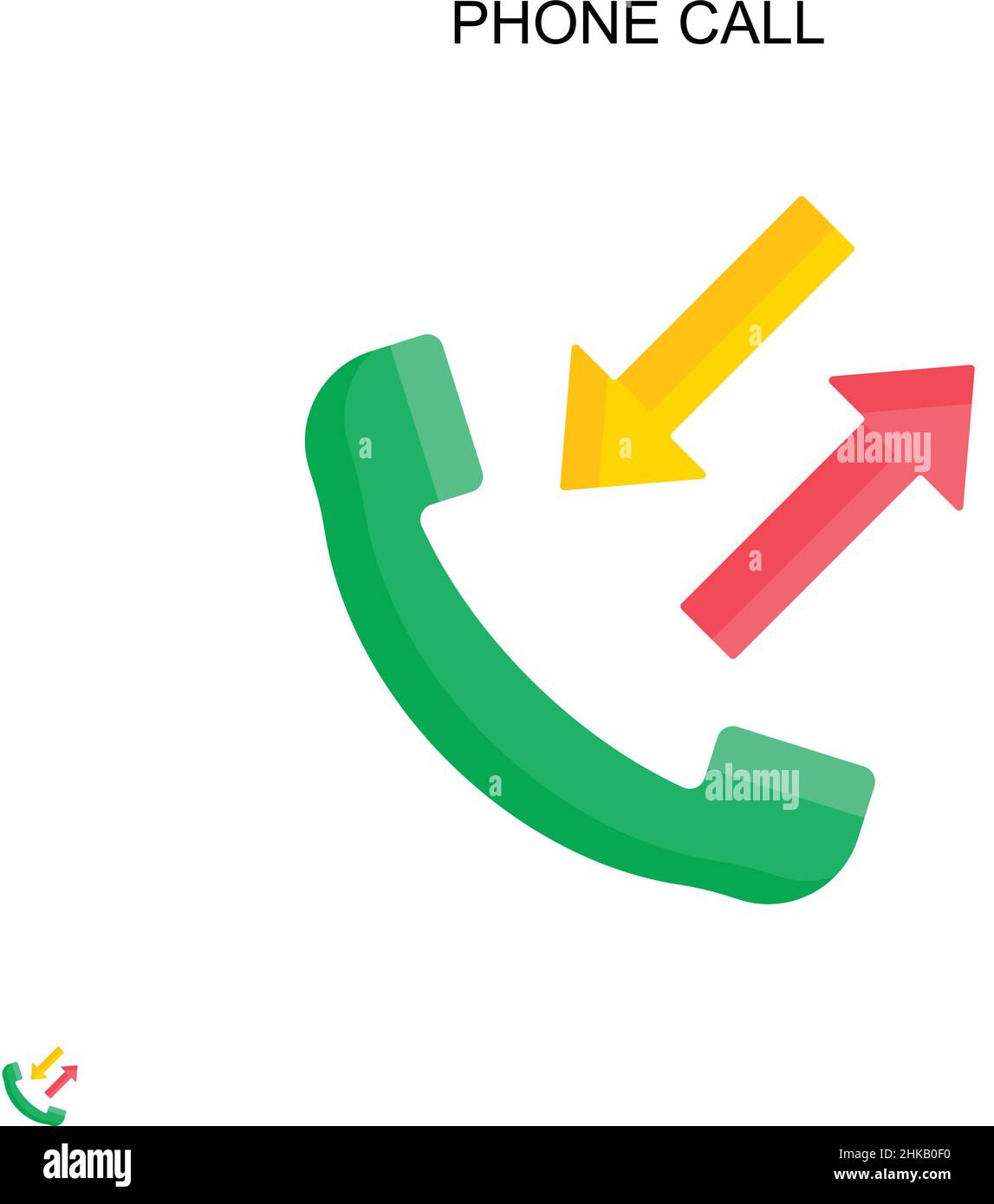 Phone call Simple vector icon. Illustration symbol design template for ...