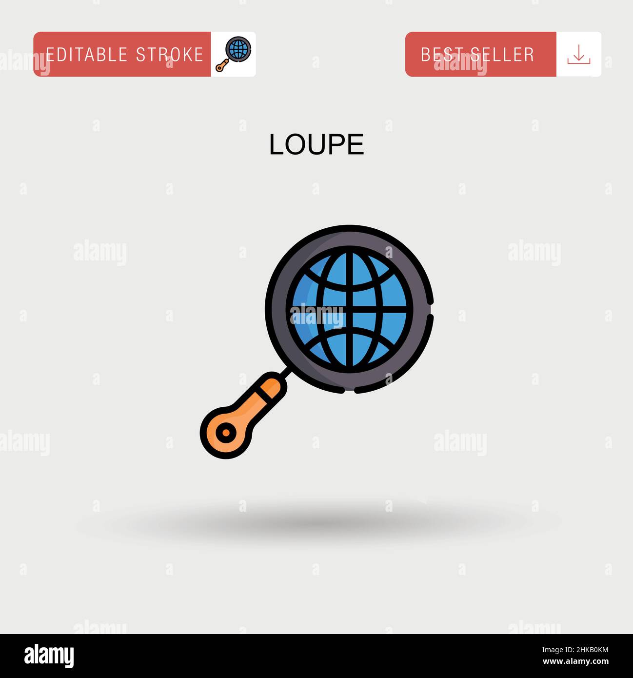 Loupe Simple vector icon Stock Vector Image & Art - Alamy