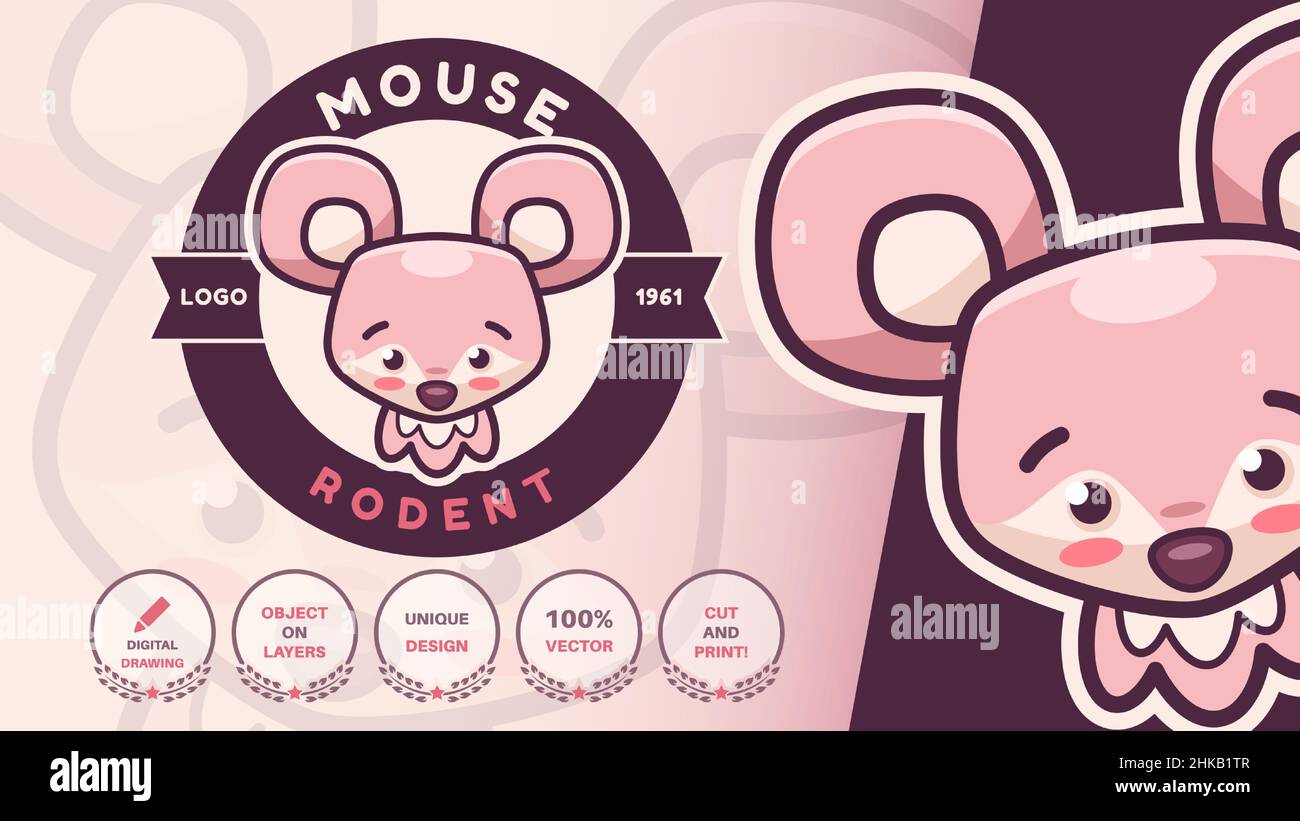 Cartoon character animal mouse logo Stock Vector Image & Art - Alamy