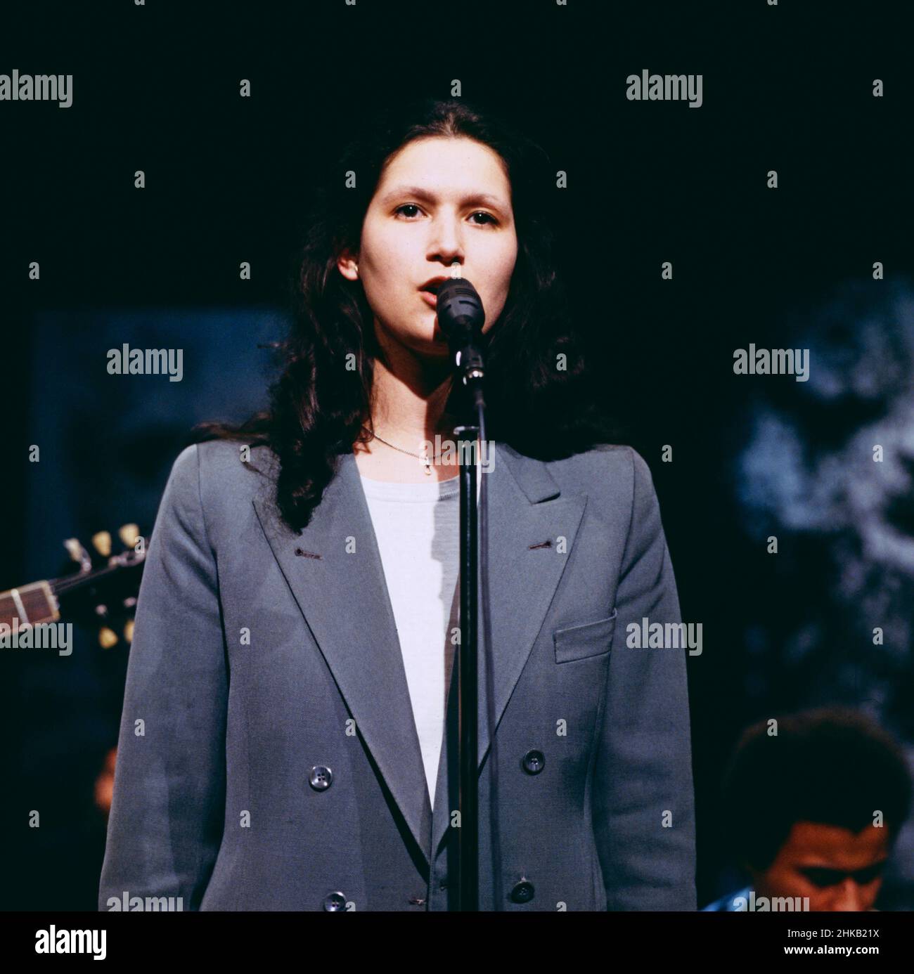 Jasmine Bonnin, deutsche Sängerin und Liedermacherin, bei einem TV ...