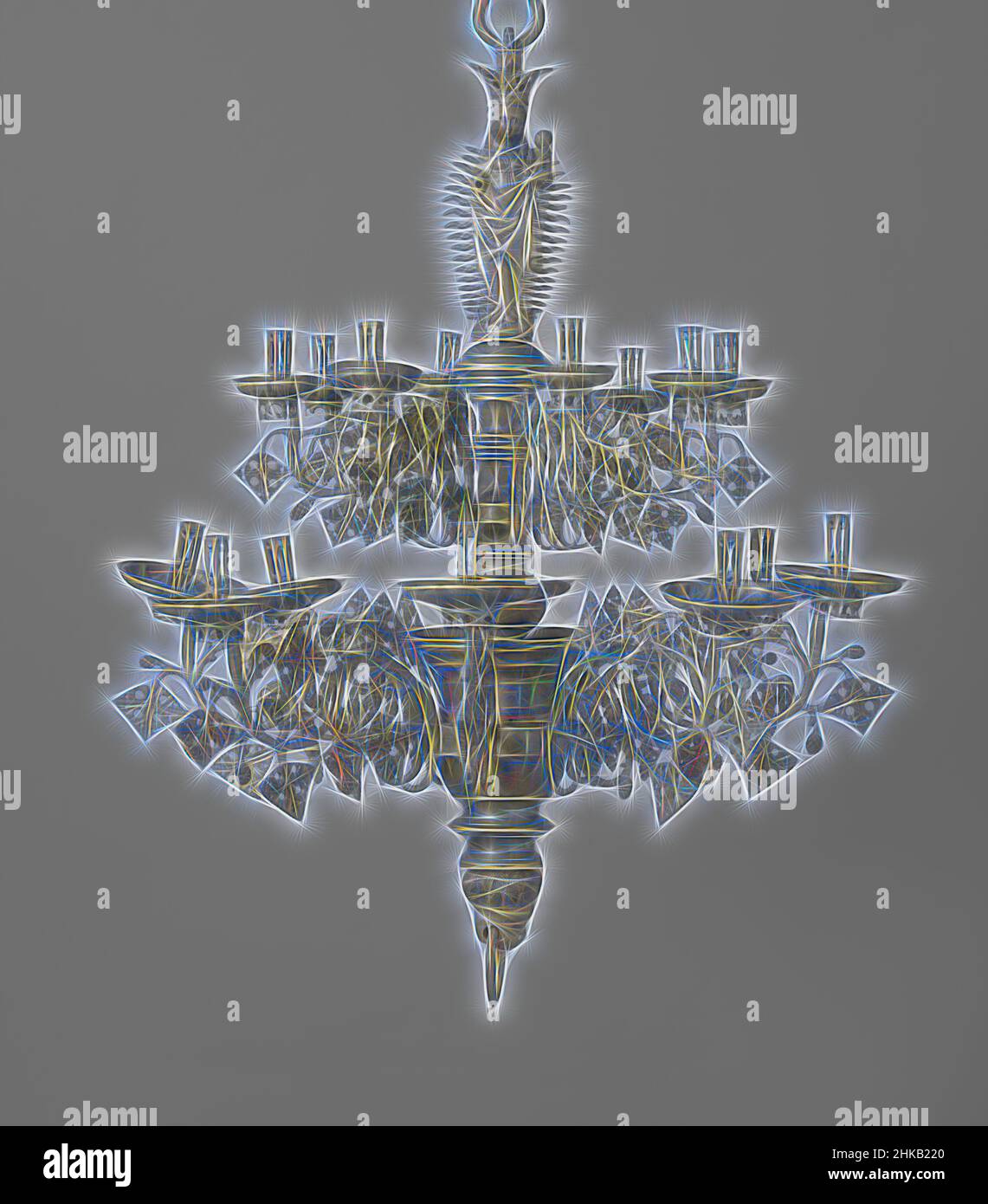 Inspired by Arm with candle holder of candle crown of two heights with ...