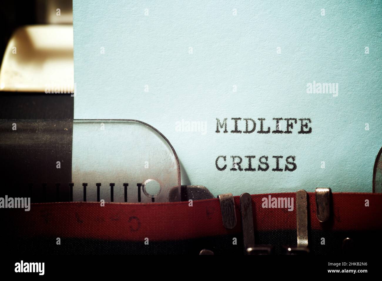 Midlife crisis text written with a typewriter Stock Photo - Alamy