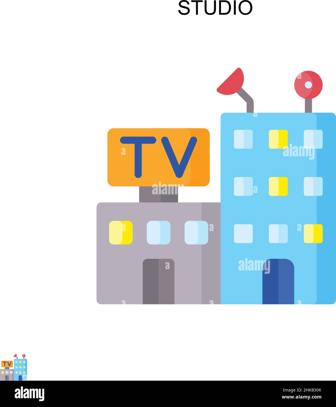 Studio Simple vector icon. Illustration symbol design template for web mobile UI element Stock ...