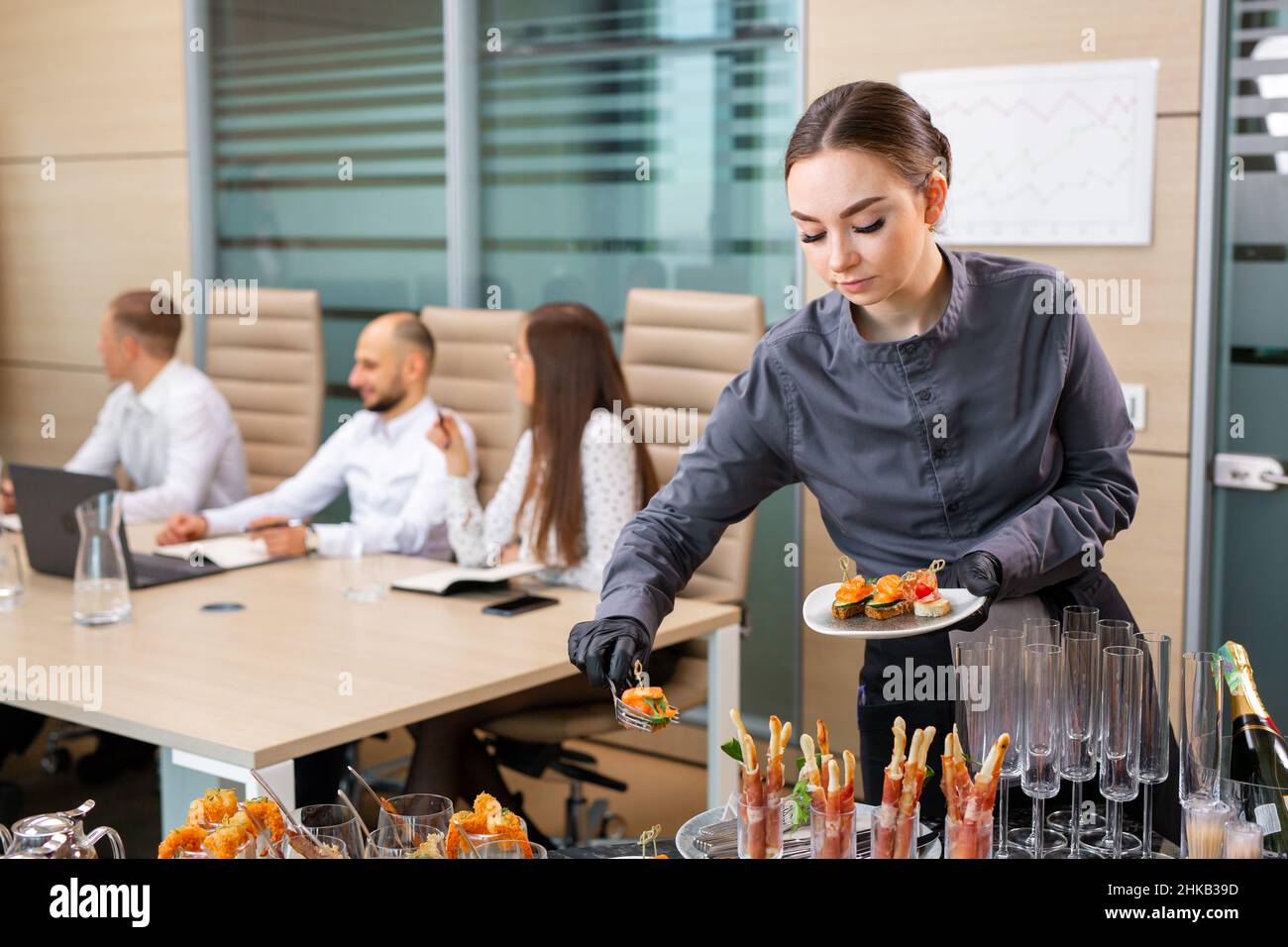 Restaurant waiter work holiday hi-res stock photography and images - Alamy