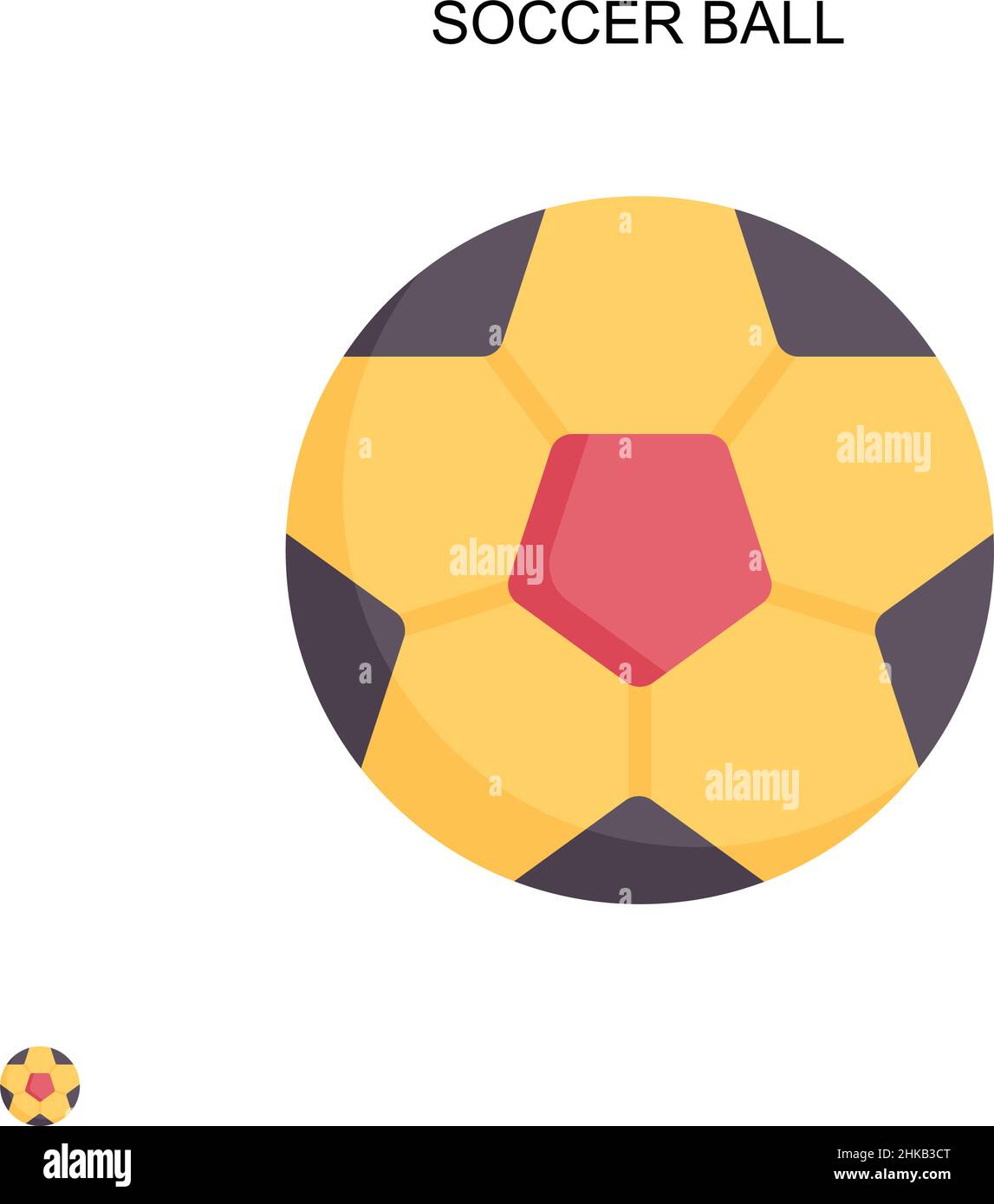Soccer ball Simple vector icon. Illustration symbol design template for ...