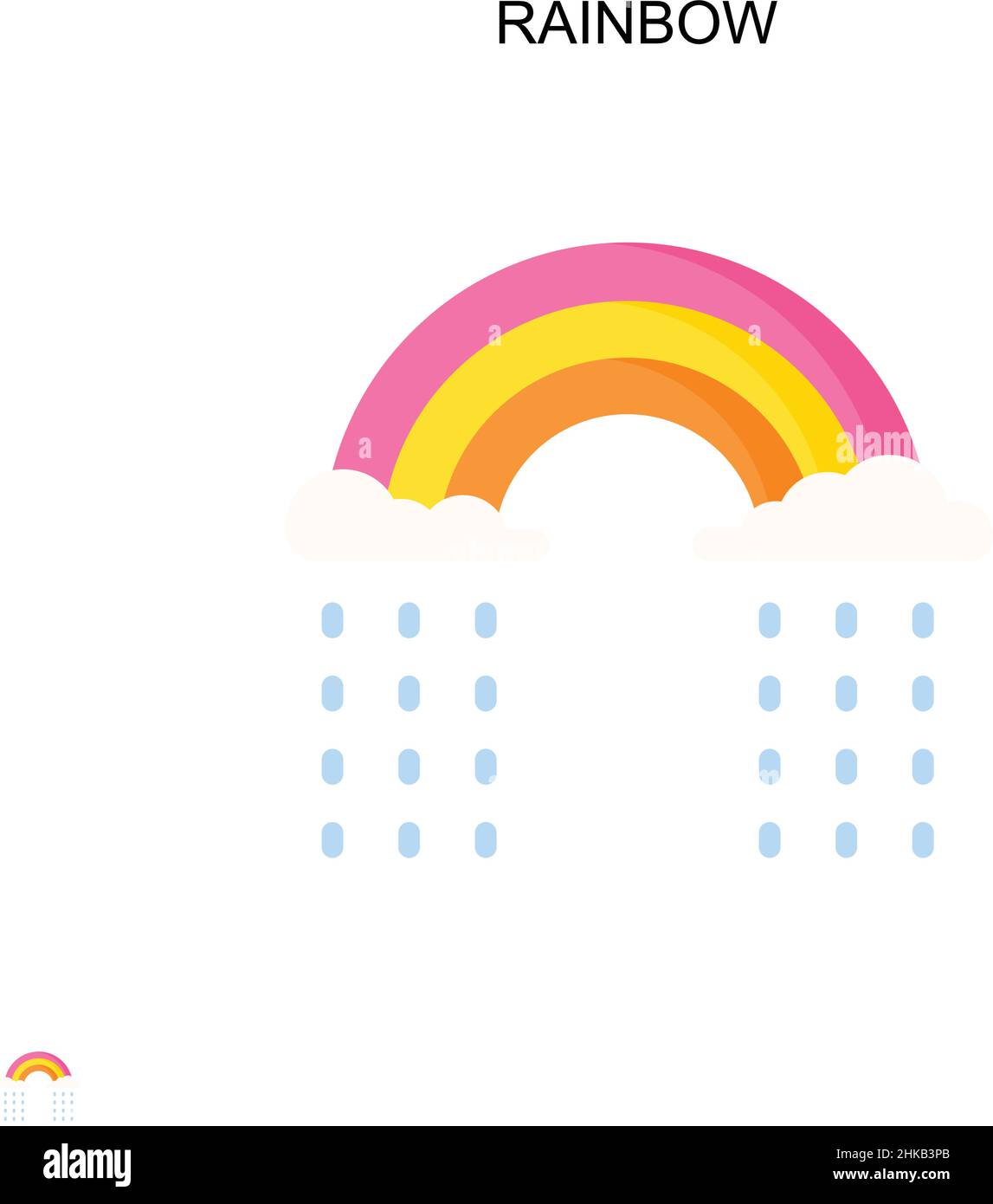Rainbow Simple vector icon. Illustration symbol design template for web ...