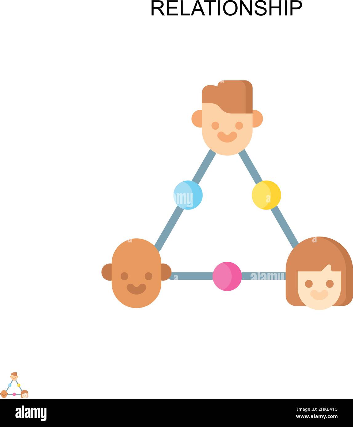 Relationship Simple vector icon. Illustration symbol design template ...