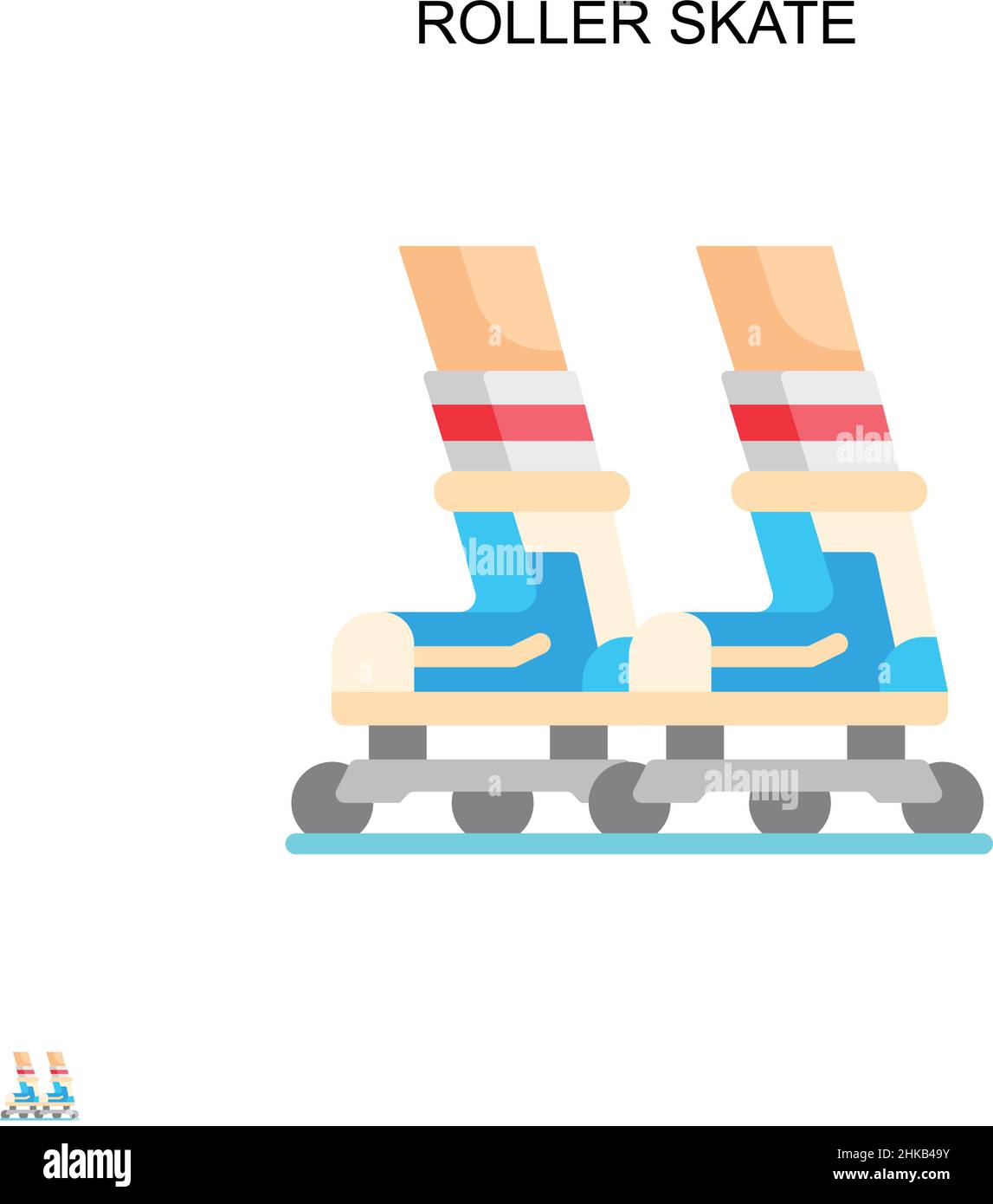 Roller Skate Simple Vector Icon Illustration Symbol Design Template For Web Mobile Ui Element