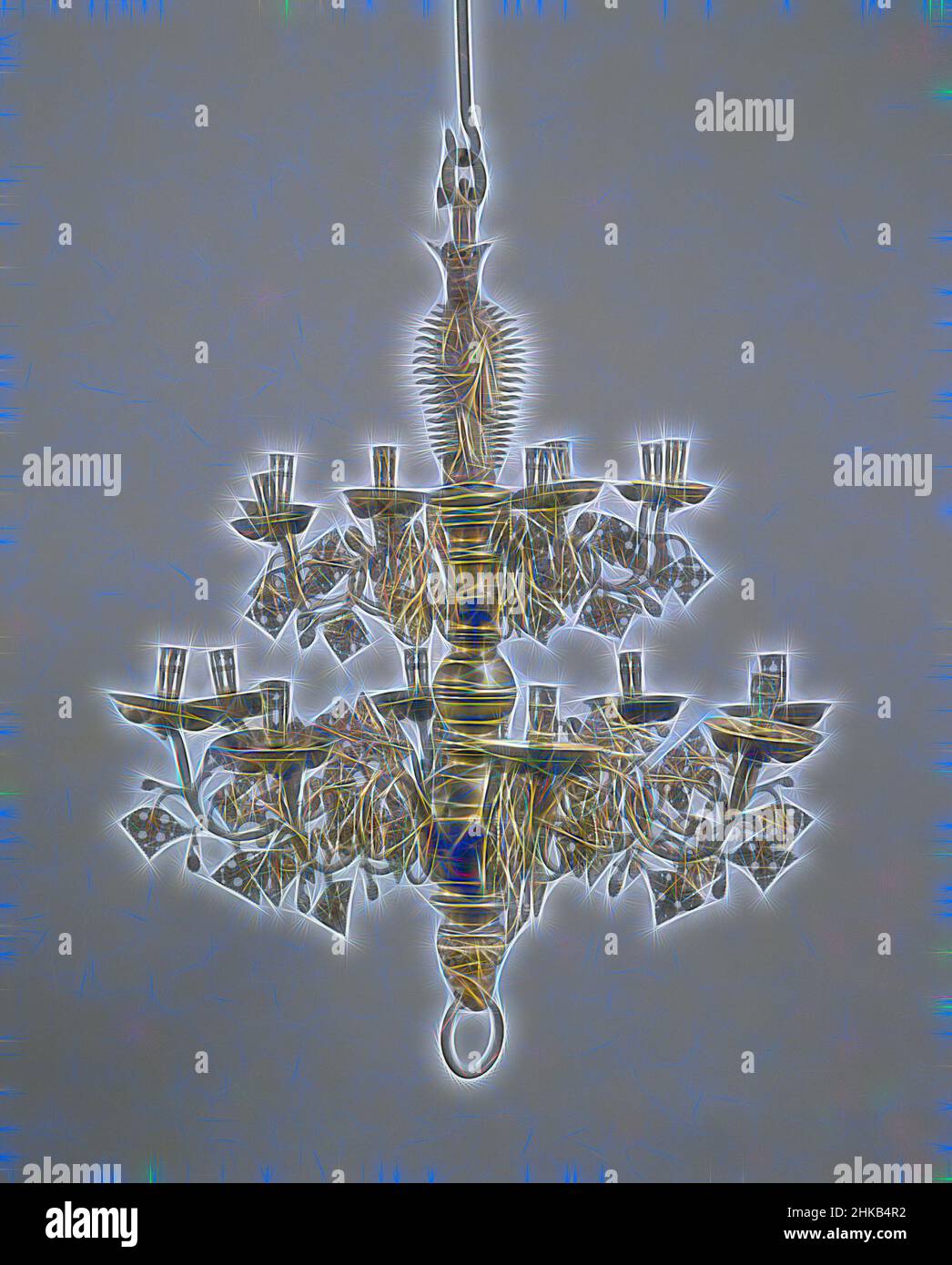 Inspired by Arm with candle holder of candle crown of two heights with ...