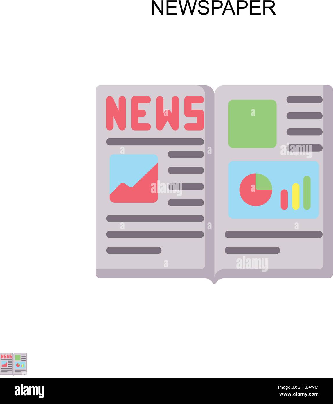 Newspaper Simple Vector Icon Illustration Symbol Design Template For Web Mobile Ui Element