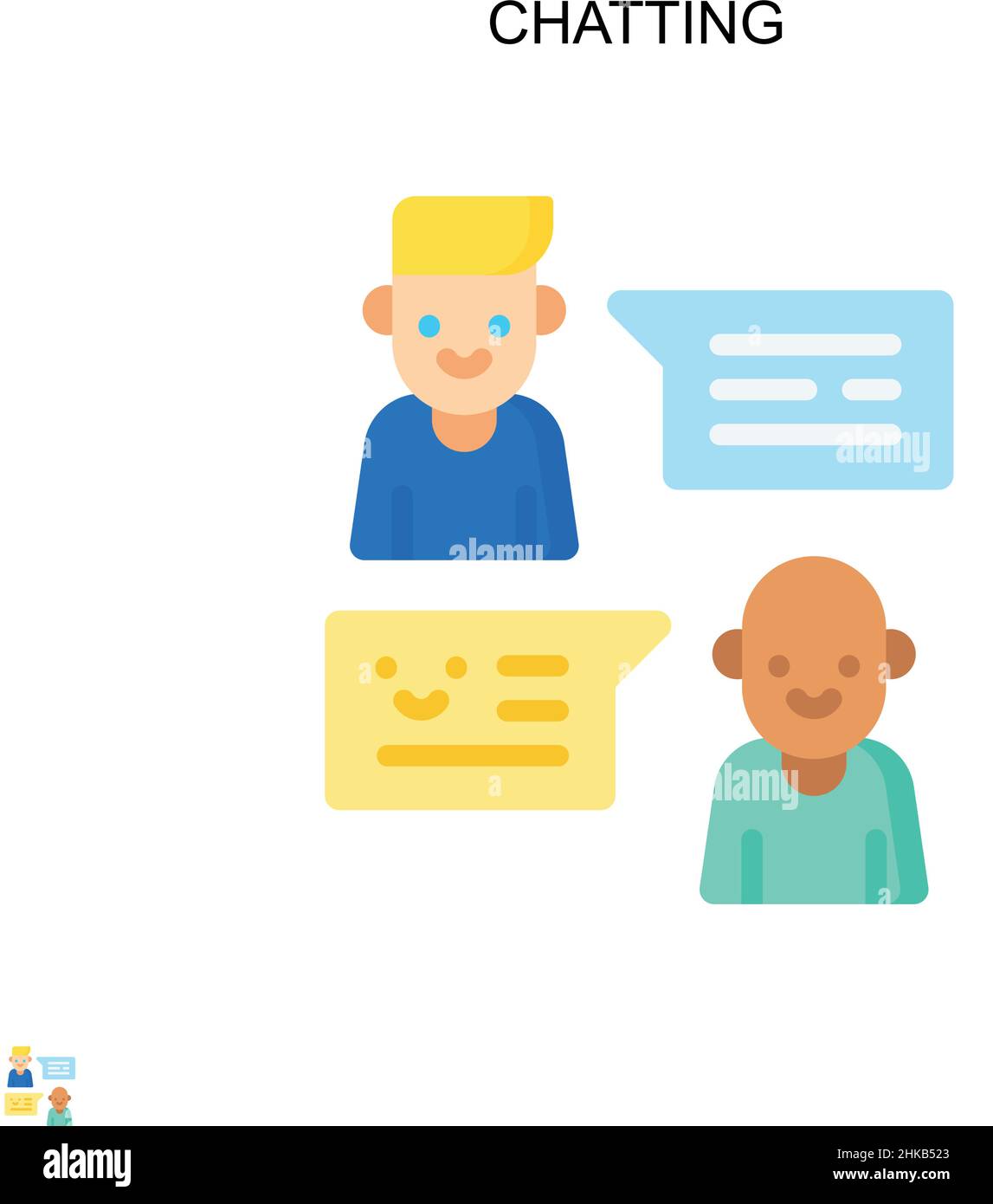 Chatting Simple vector icon. Illustration symbol design template for ...