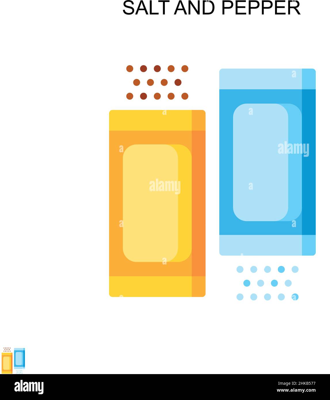 Salt and pepper Simple vector icon. Illustration symbol design template ...