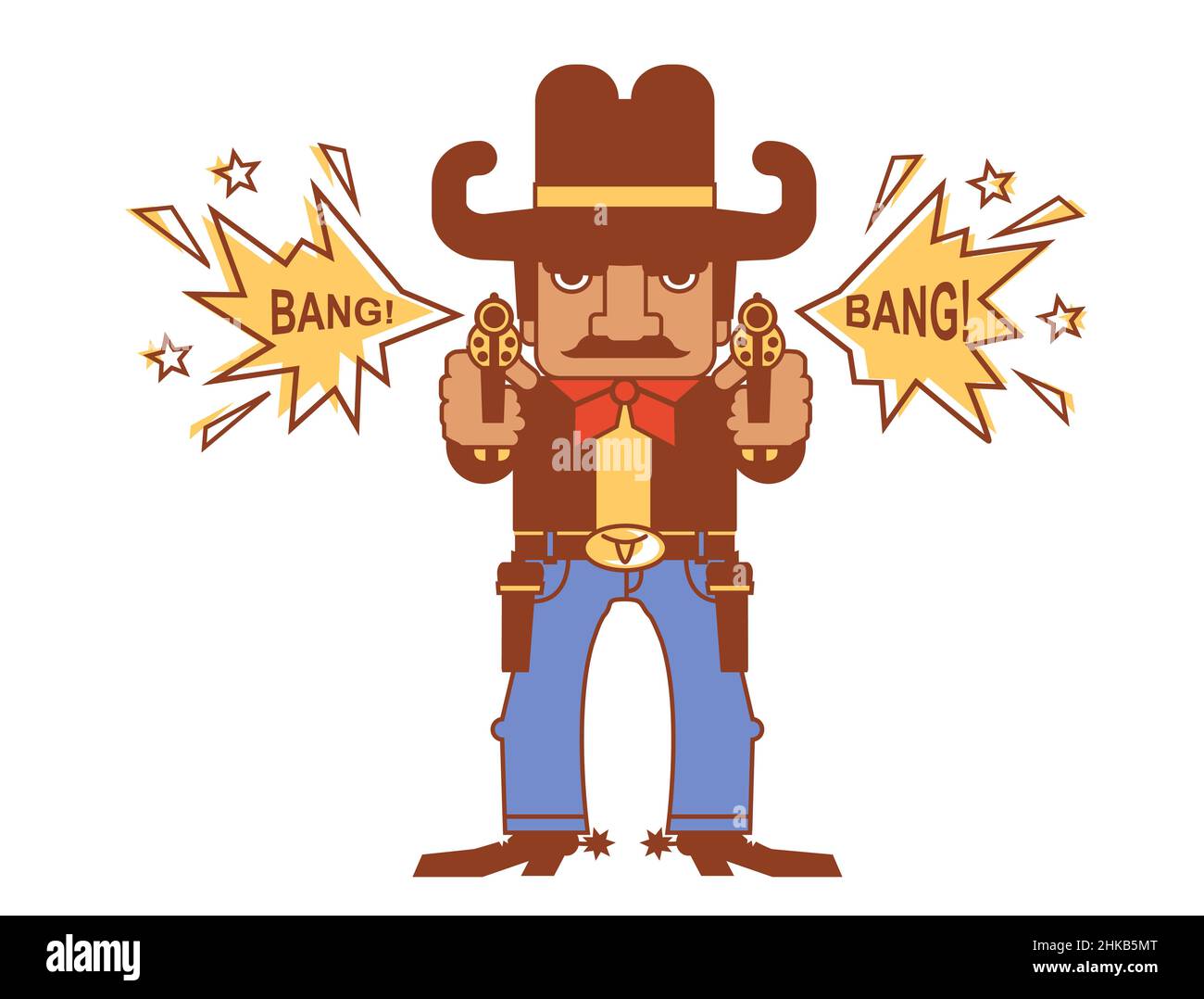 Gunfighters. Cowboys with guns. Wild west gunslingers shoots pistols ...
