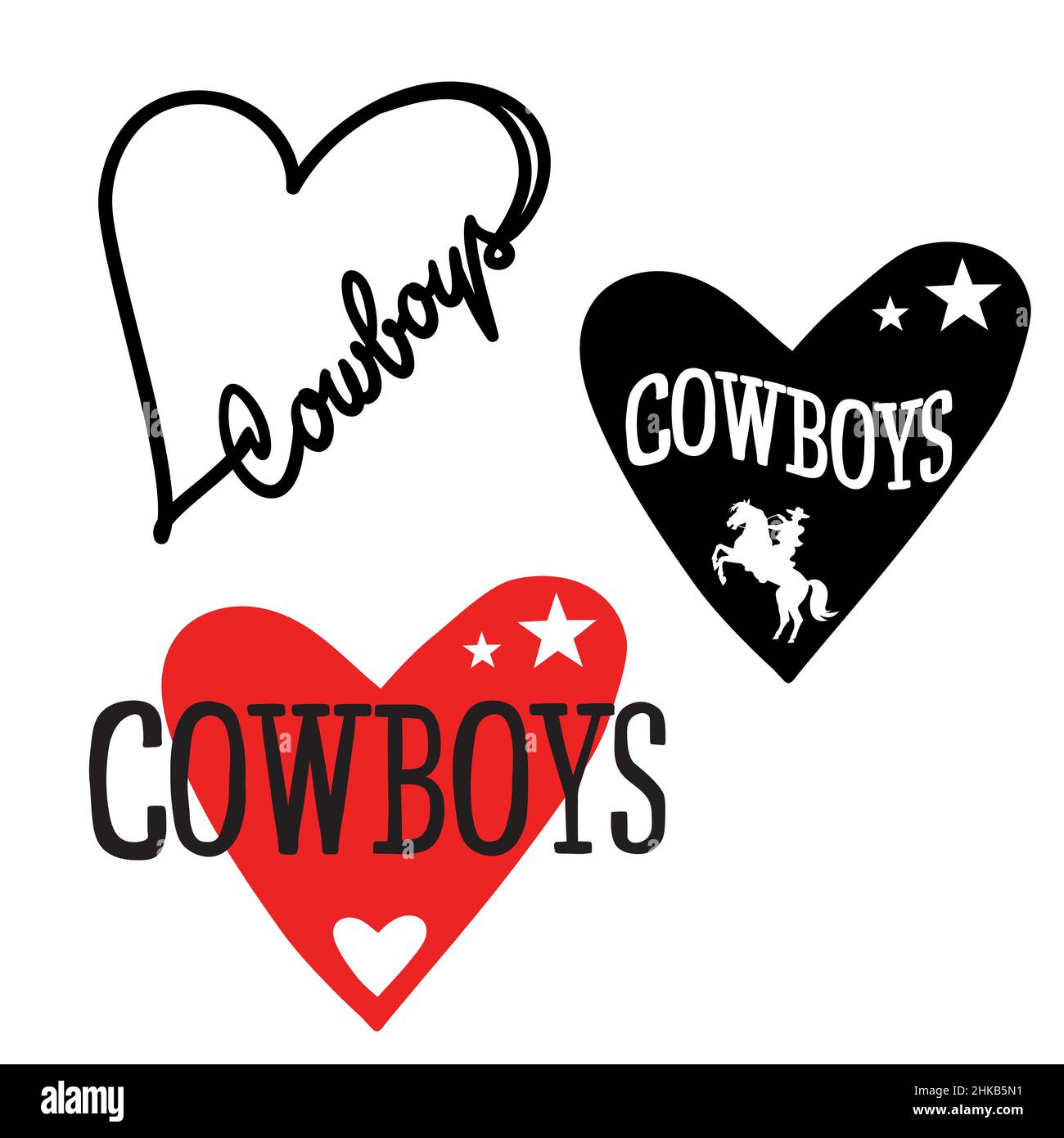 Cowboy Country love heart. Vector love heart with cowboy text ...