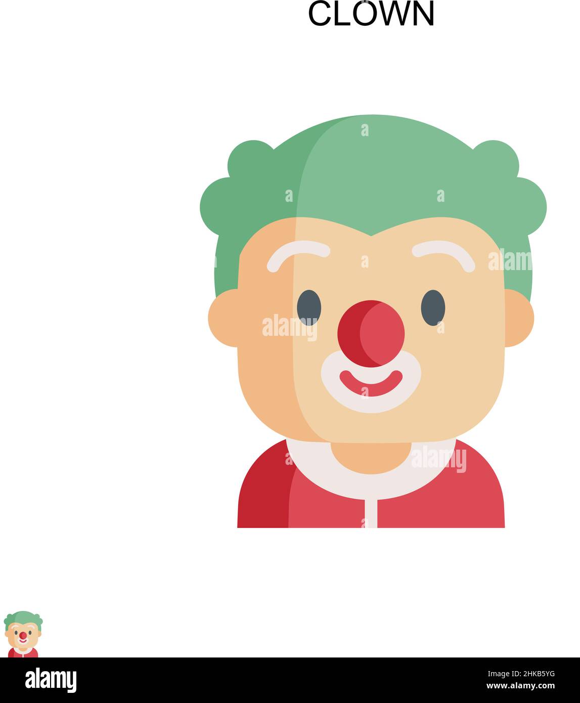 Clown Simple vector icon. Illustration symbol design template for web ...