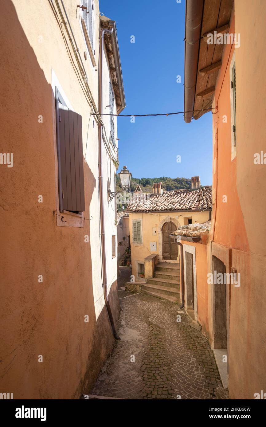 Glimpse of the Medieval Village of Cervara, Lazio, Italy, Europe Stock ...