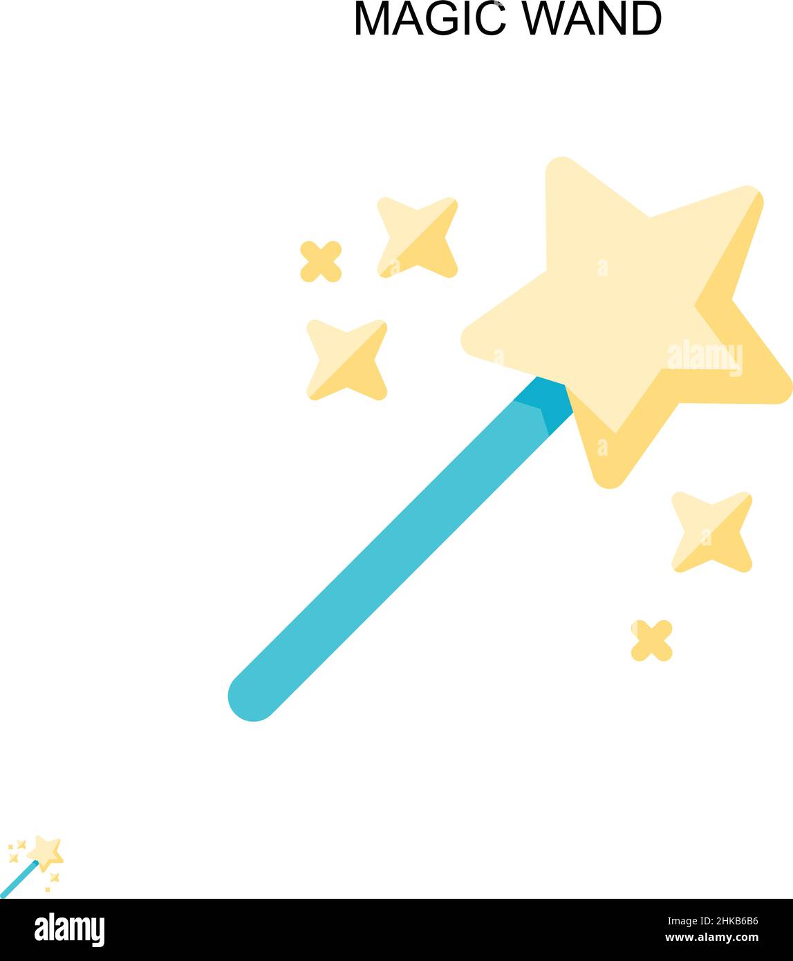 Magic wand Simple vector icon. Illustration symbol design template for ...