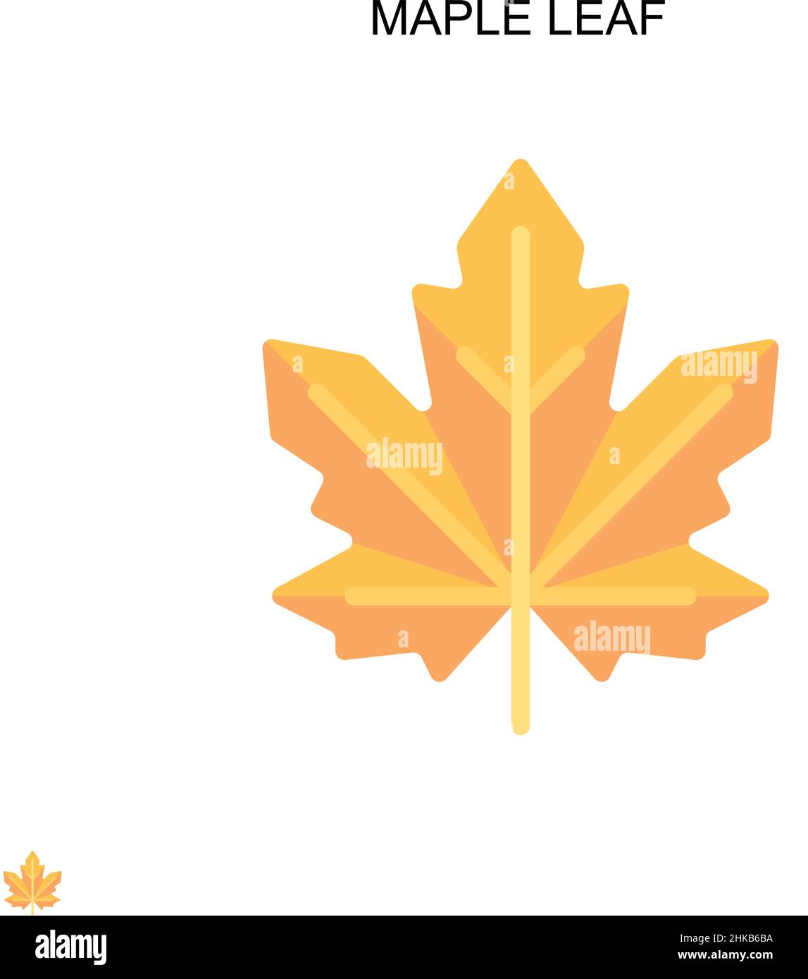 Maple leaf Simple vector icon. Illustration symbol design template for ...