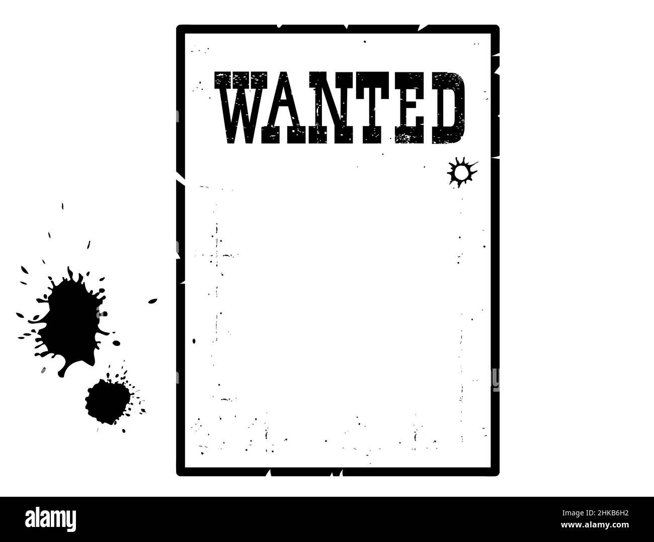 Vector poster wanted dead alive Black and White Stock Photos & Images ...