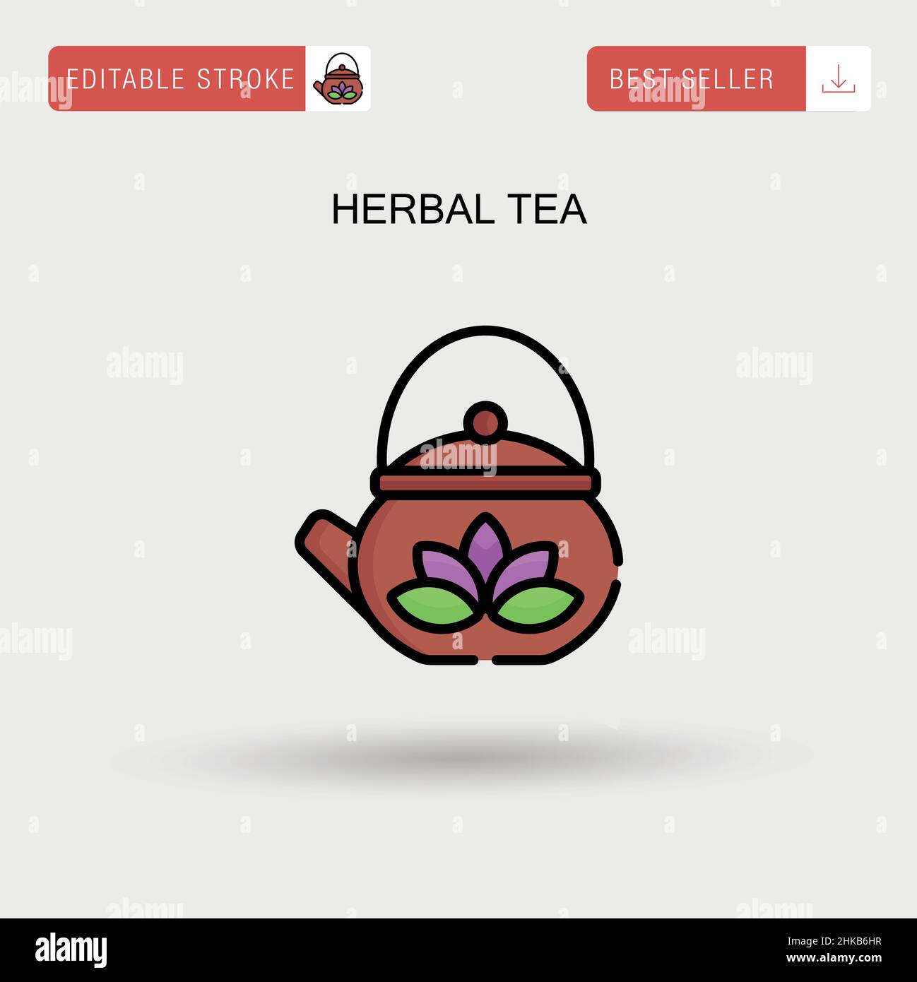 Herbal tea Simple vector icon Stock Vector Image & Art - Alamy