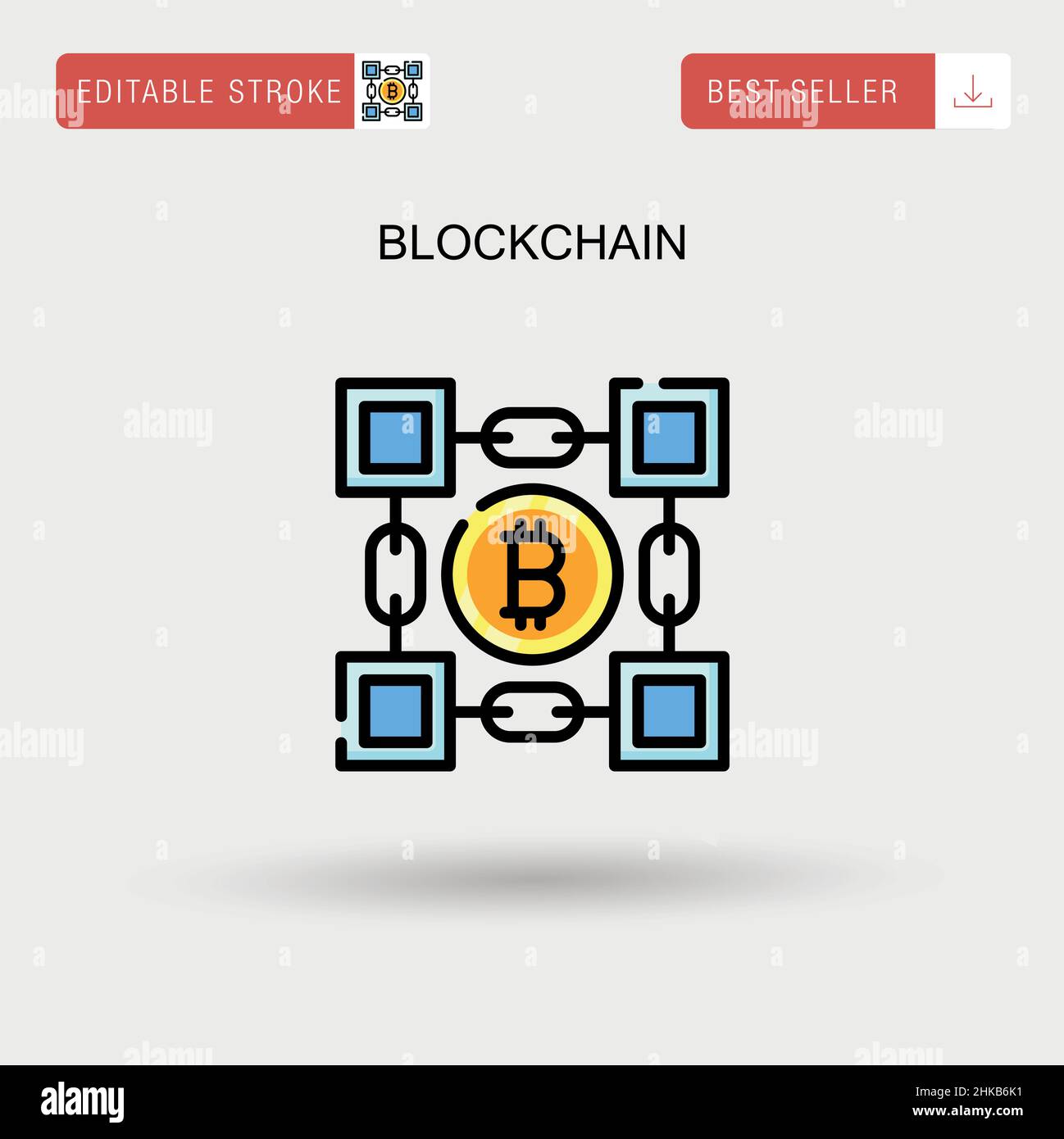 Blockchain Simple vector icon Stock Vector Image & Art - Alamy