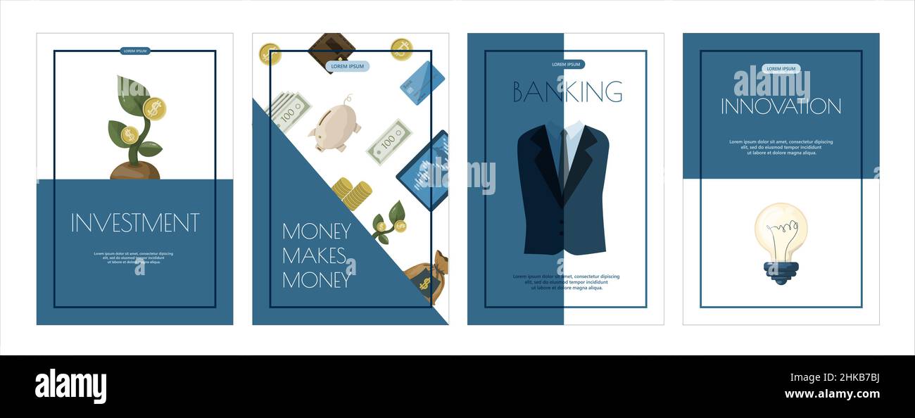 Financial investment banners. Vector flat Backgrounds for the website ...