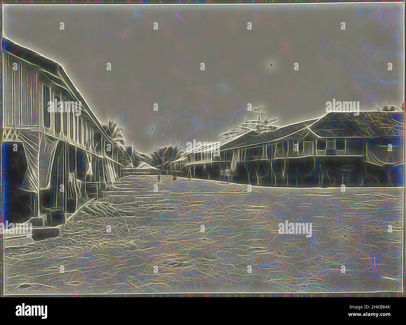Inspired by Street view, View of a street, probably in Medan, with ...