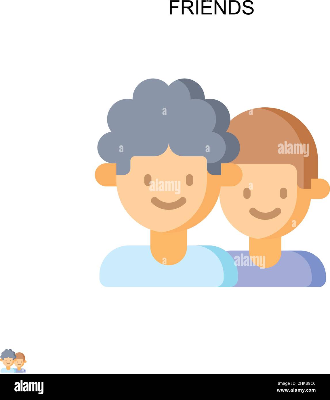 Portrait of friends Stock Vector Images - Alamy