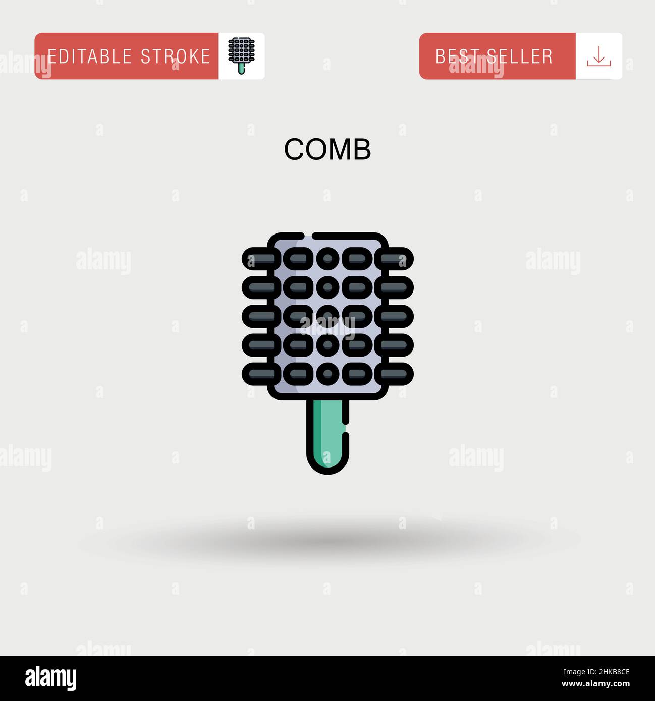 Comb Simple vector icon Stock Vector Image & Art - Alamy