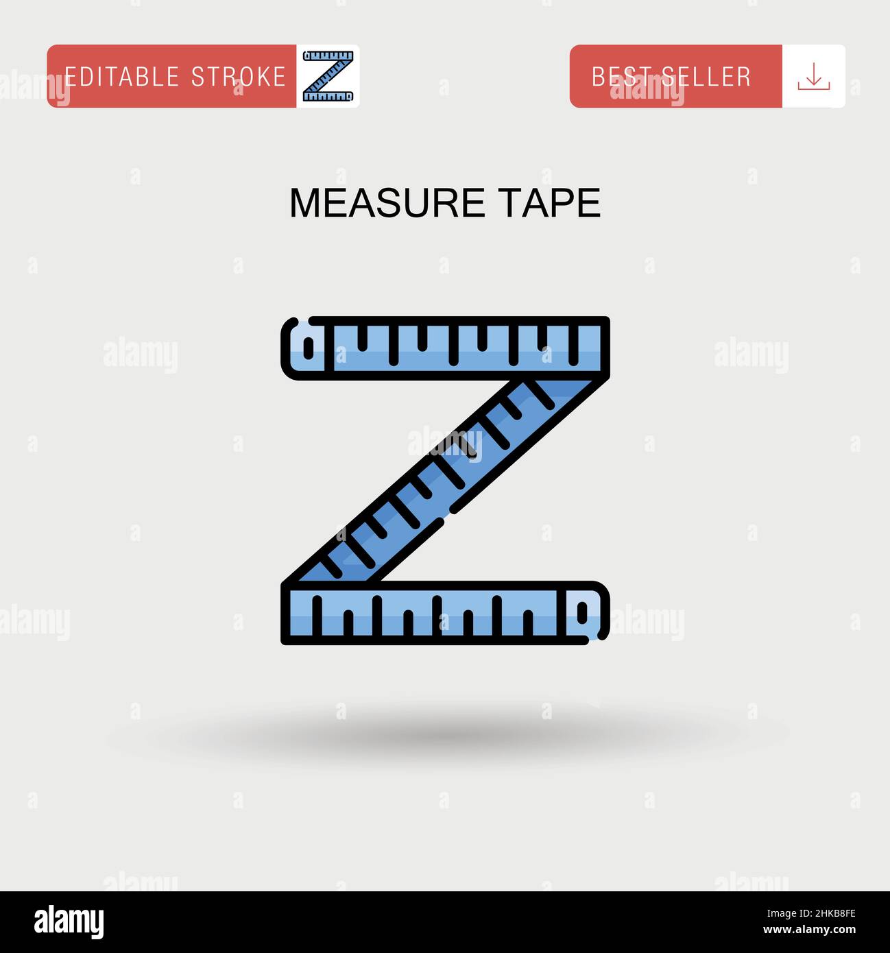Measure tape Simple vector icon Stock Vector Image & Art - Alamy