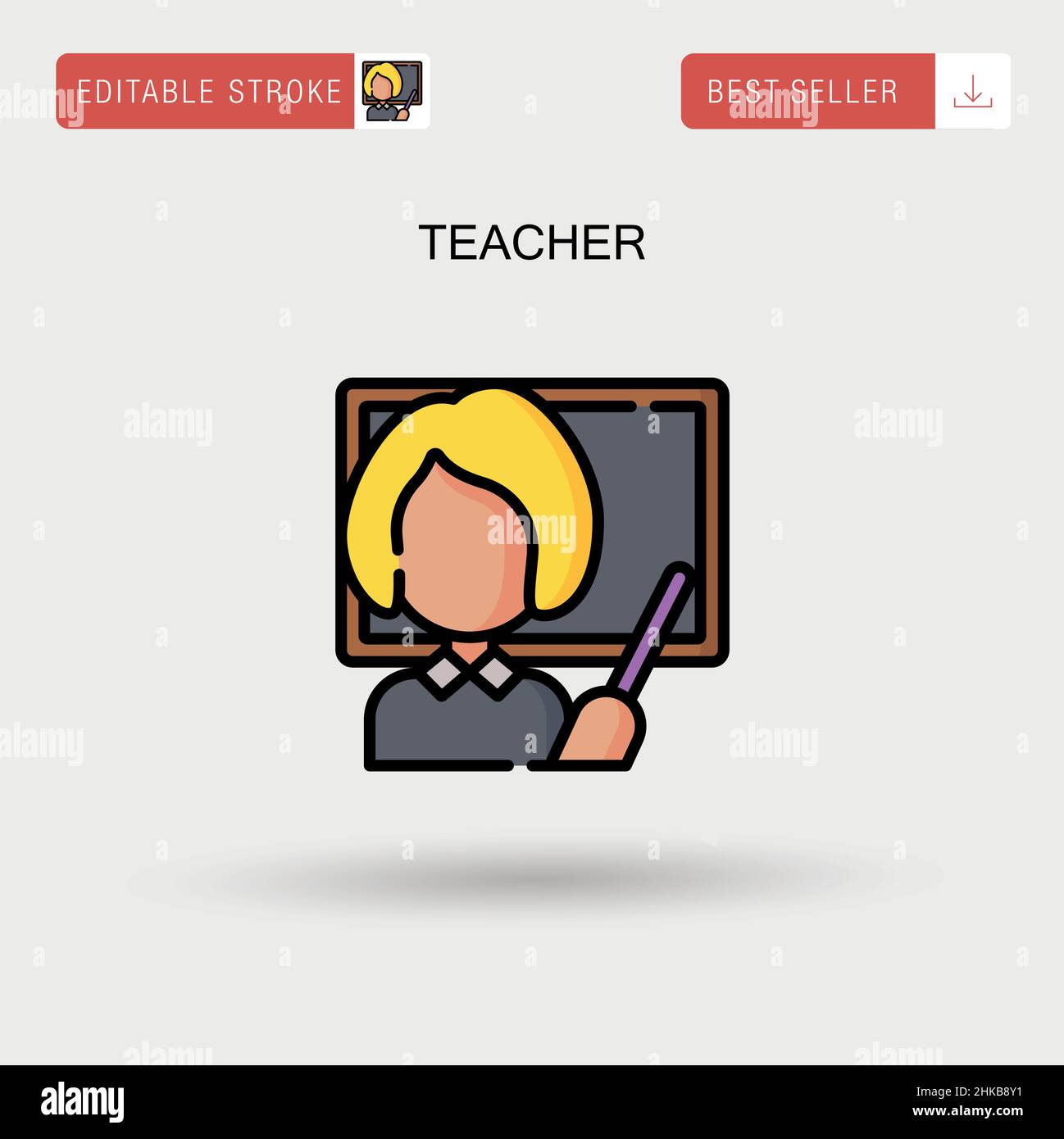 Teacher Simple vector icon Stock Vector Image & Art - Alamy