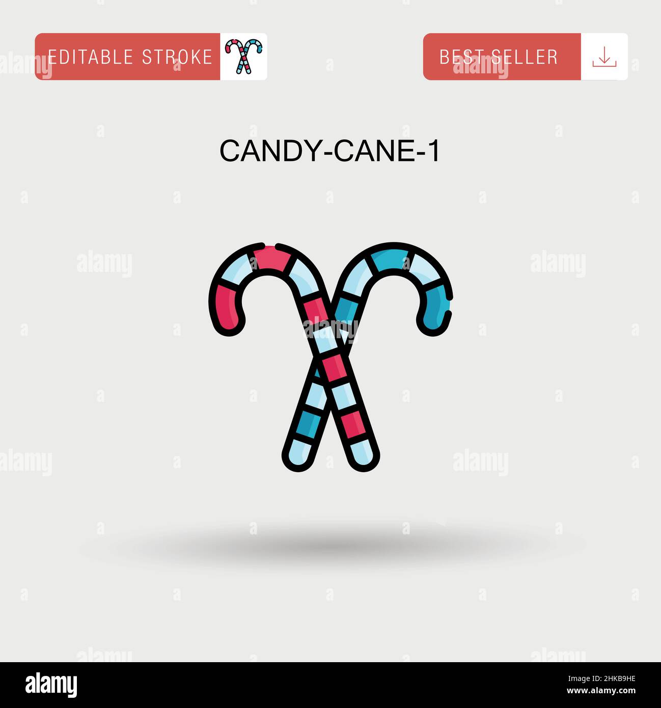 Candy cane red white Stock Vector Images - Alamy