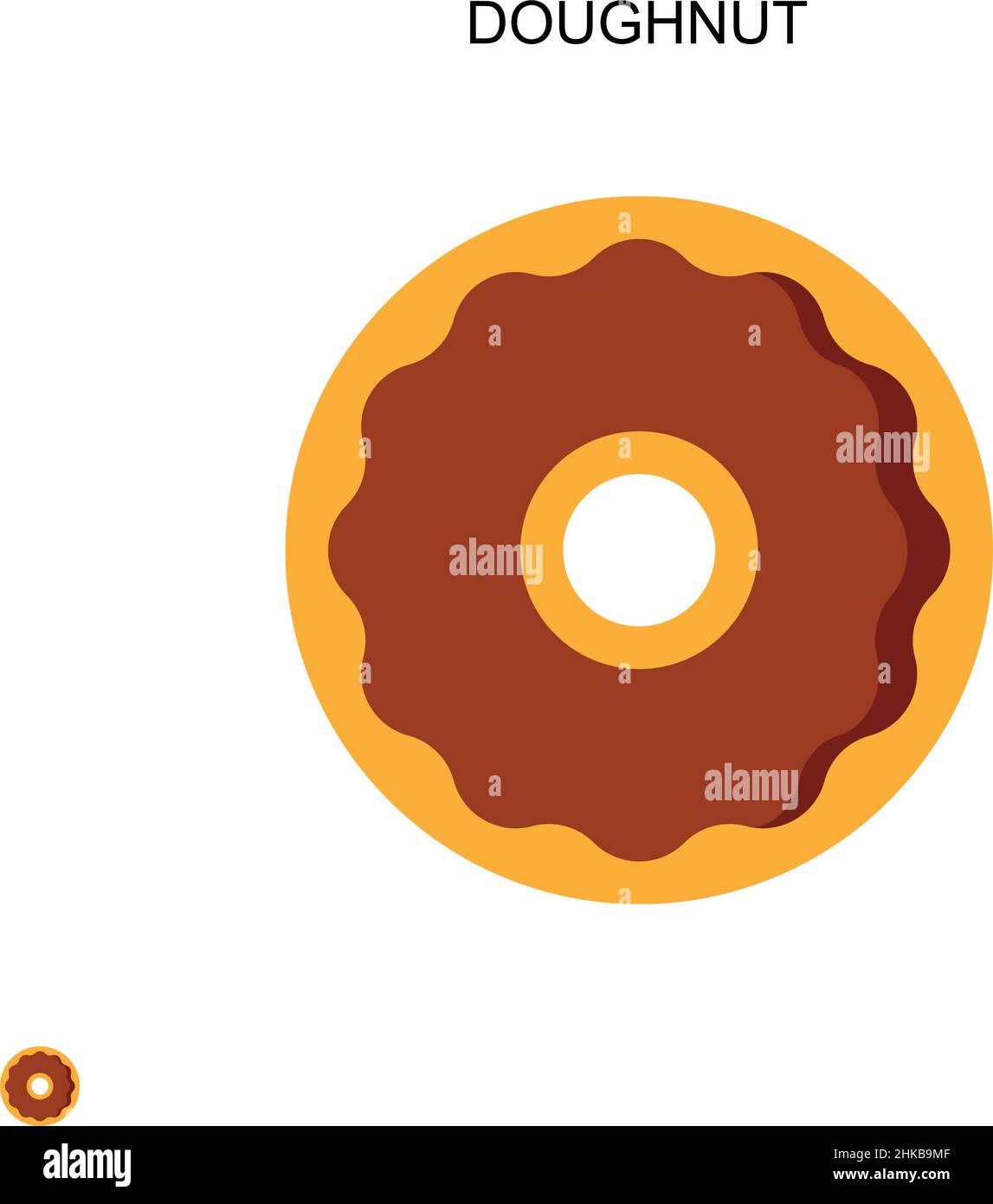 Doughnut Simple vector icon. Illustration symbol design template for ...