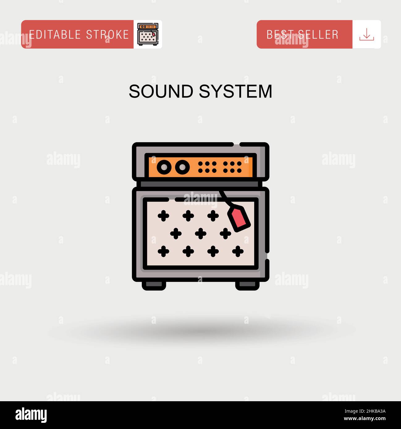 Sound system Simple vector icon Stock Vector Image & Art - Alamy