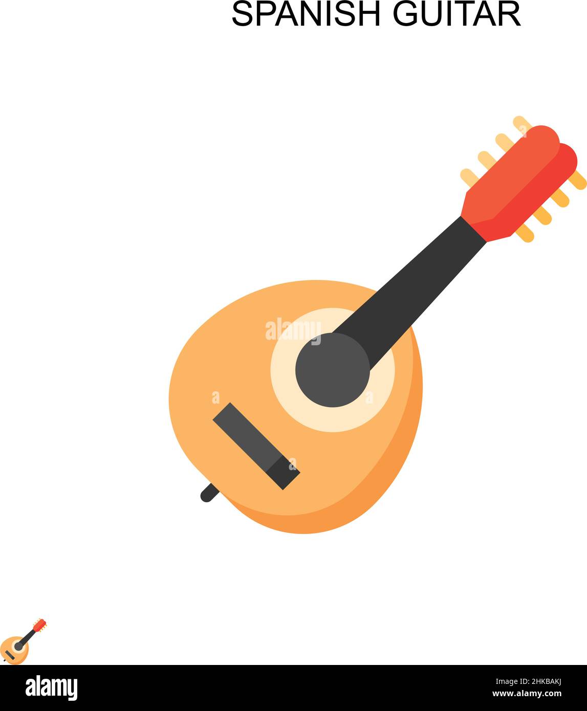 Spanish guitar Simple vector icon. Illustration symbol design template ...