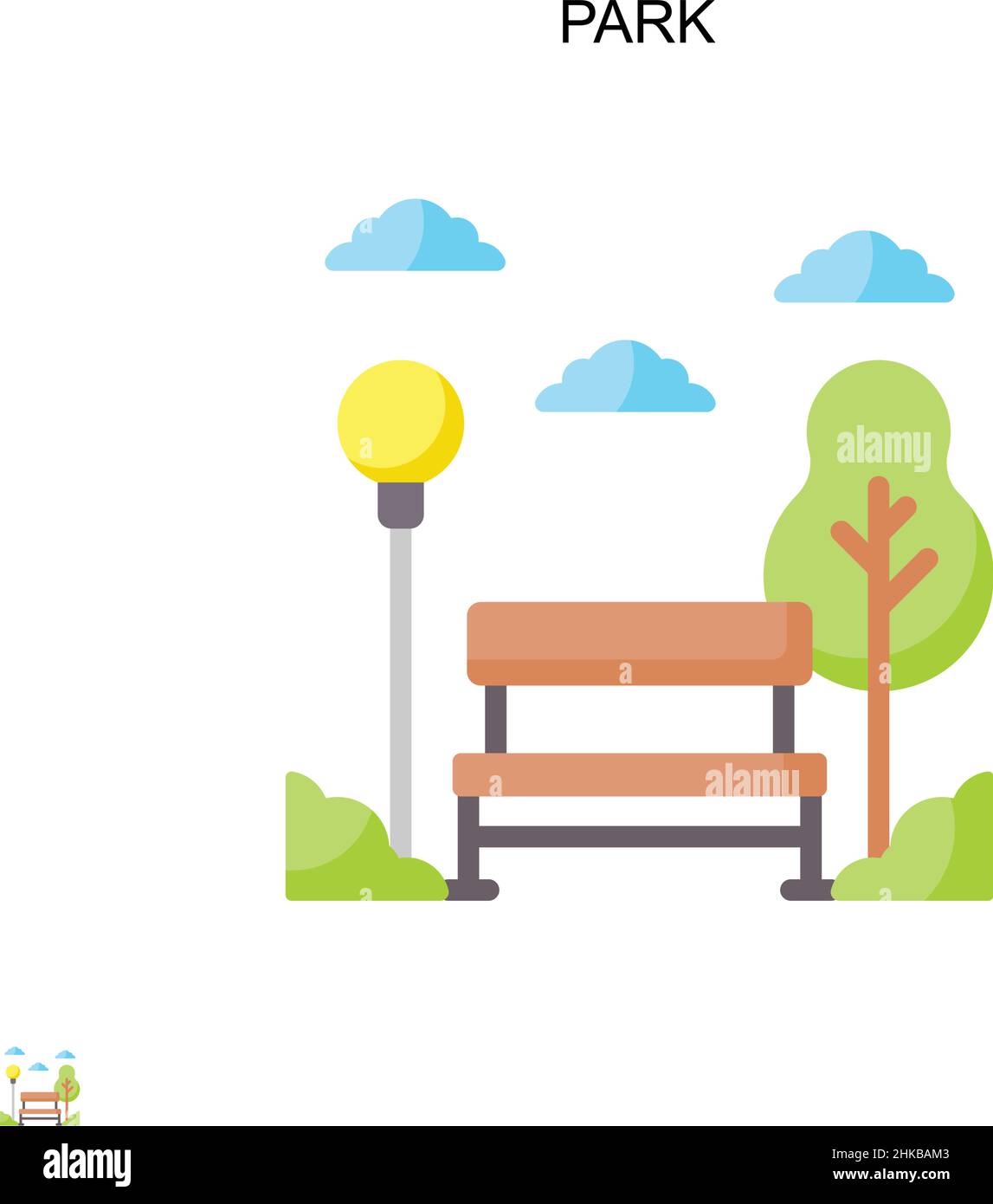 Park Simple vector icon. Illustration symbol design template for web ...