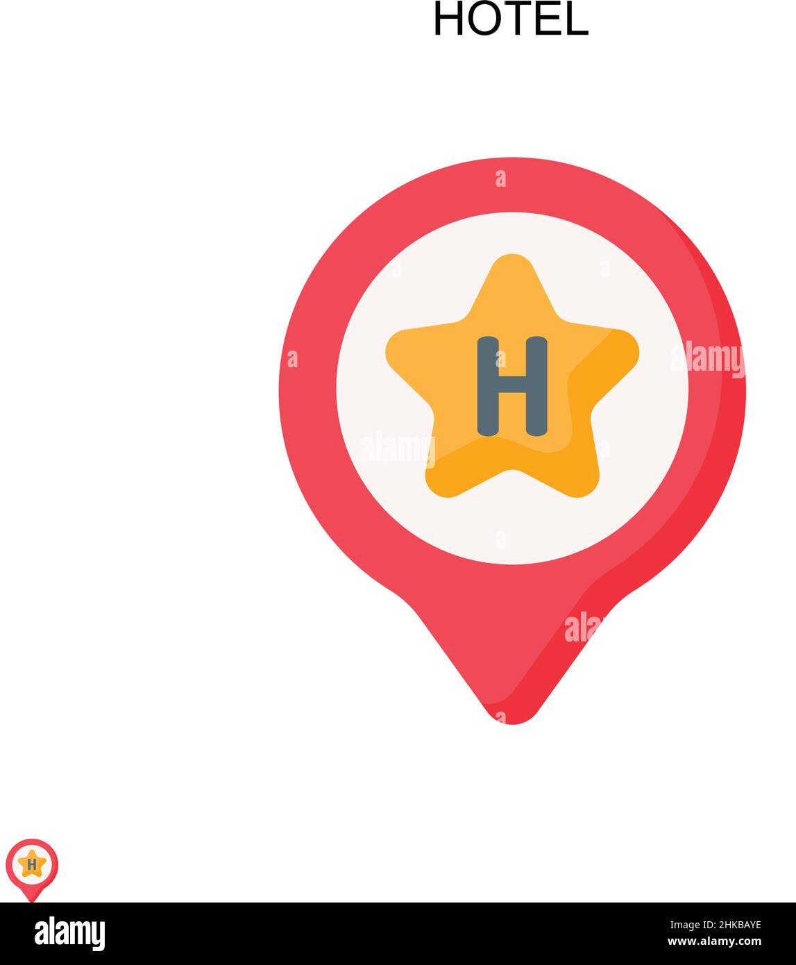 Hotel Simple vector icon. Illustration symbol design template for web ...