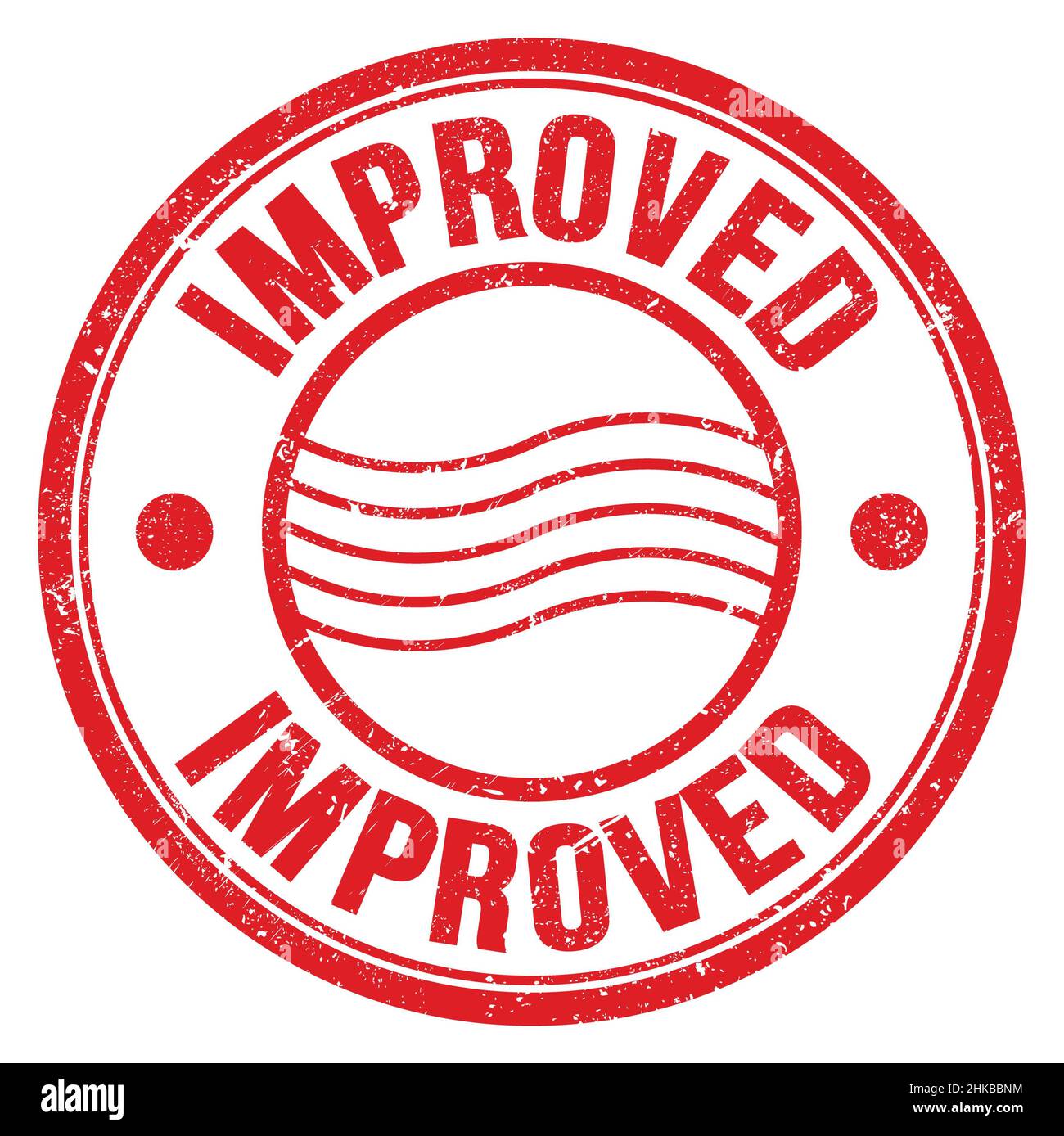 IMPROVED word written on red round postal stamp sign Stock Photo - Alamy