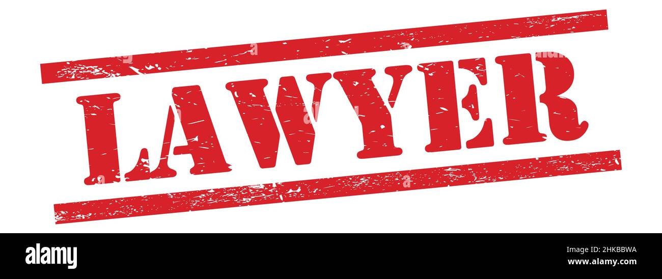 LAWYER text on red grungy vintage rubber stamp Stock Photo - Alamy