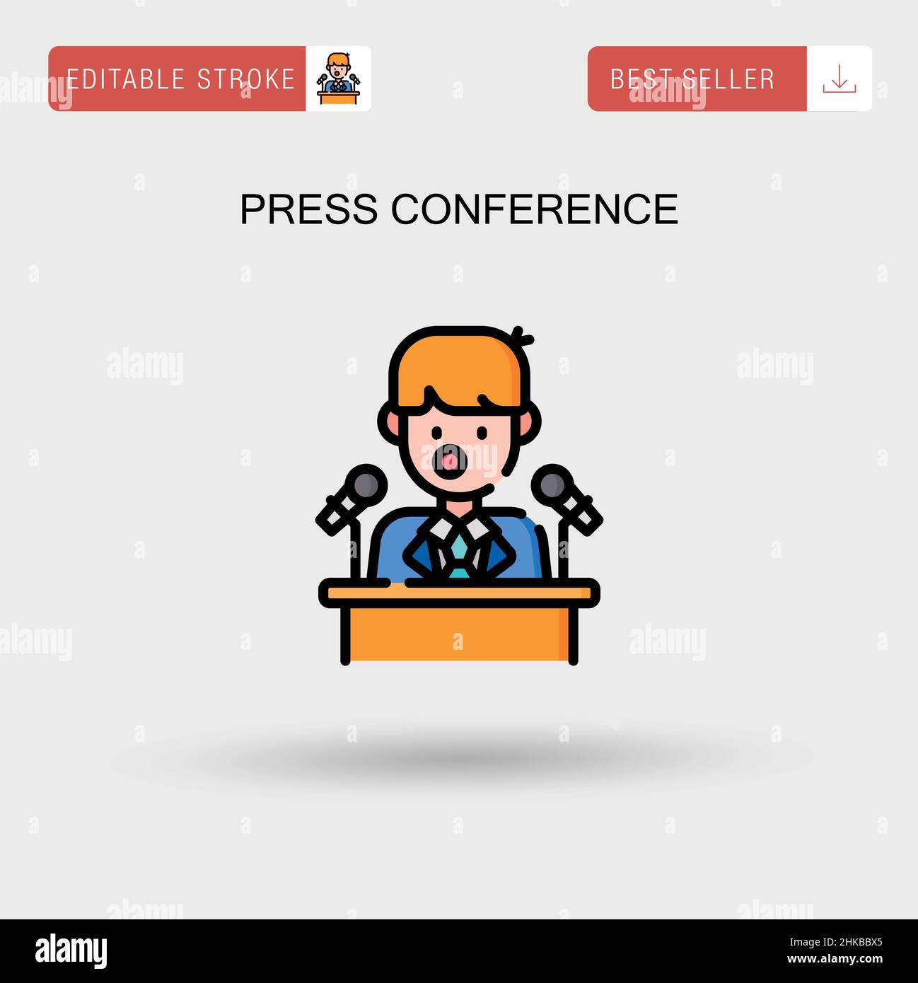 Press conference Stock Vector Images - Alamy