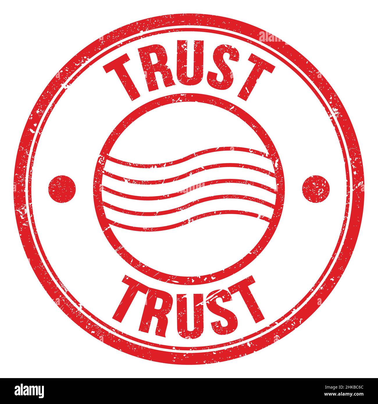 TRUST word written on red round postal stamp sign Stock Photo - Alamy