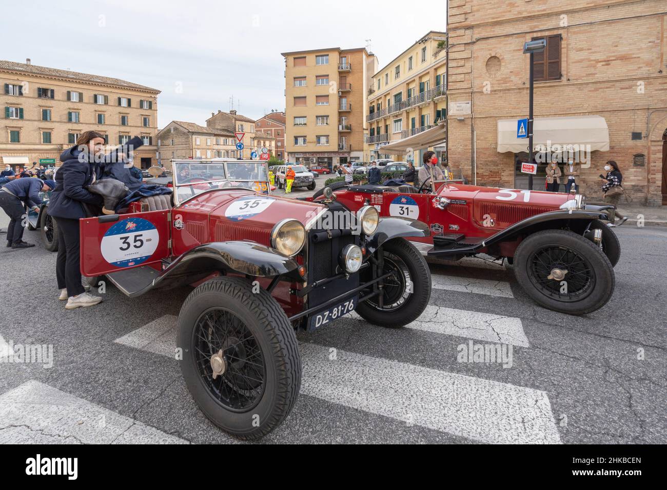 Piazza Nazario Sauro square, Passage of the Mille Miglia historic ...