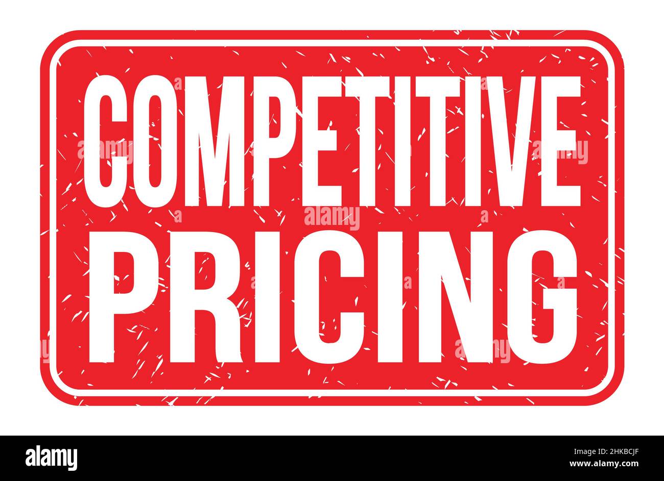 COMPETITIVE PRICING, words written on red rectangle stamp sign Stock ...