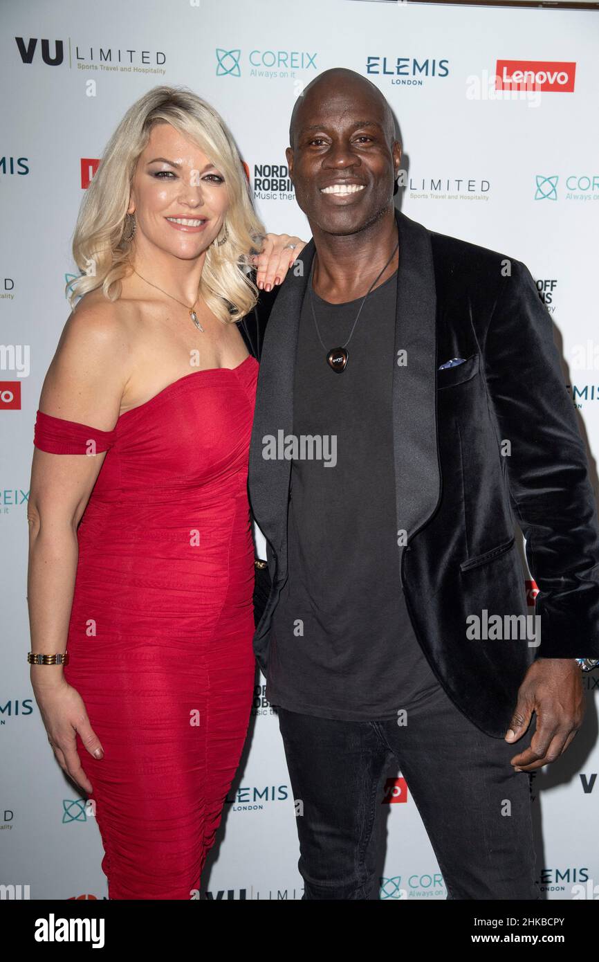 LONDON, ENGLAND - FEBRUARY 02: Virginia Offiah and Martin Offiah attend ...