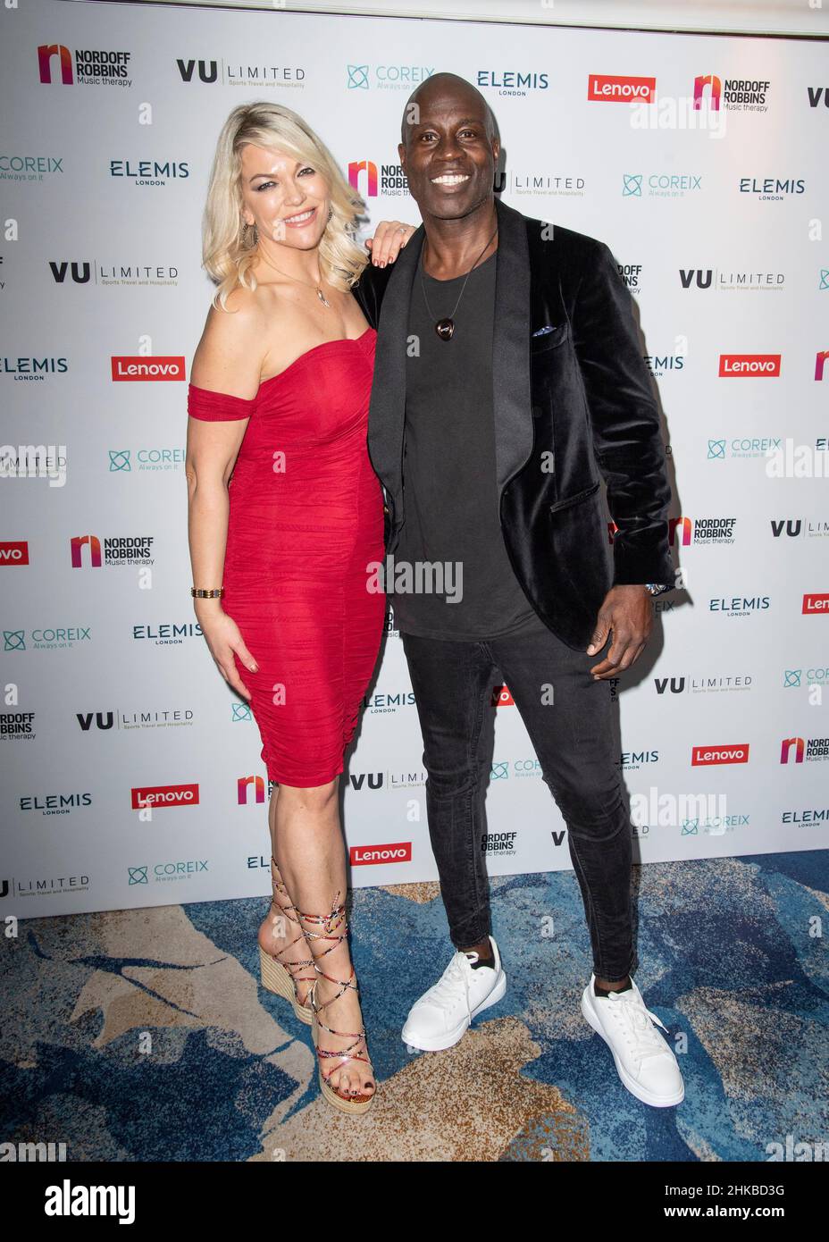 LONDON, ENGLAND - FEBRUARY 02: Virginia Offiah and Martin Offiah attend ...