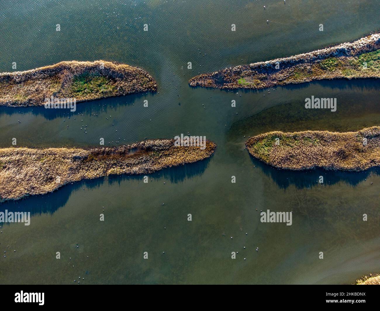 Lidos of Comacchio seen from above Stock Photo - Alamy
