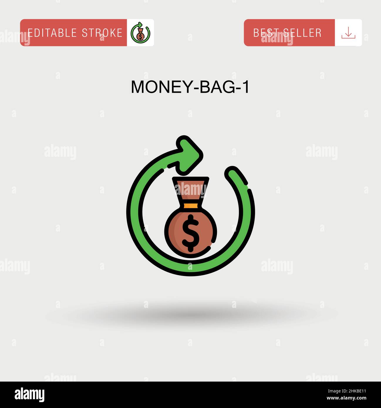 Bag money icon simple Stock Vector Images - Alamy