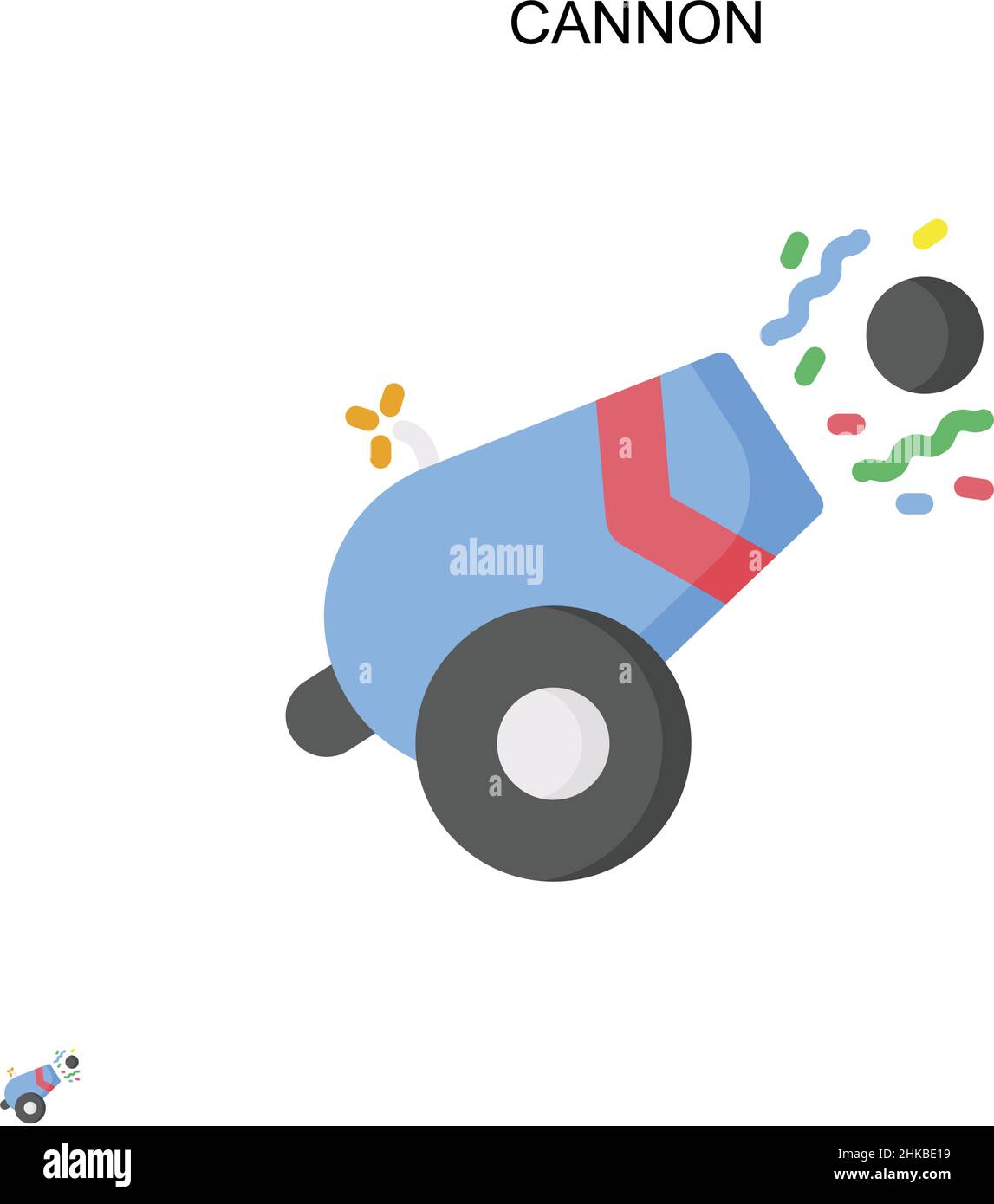 Cannon Simple vector icon. Illustration symbol design template for web ...