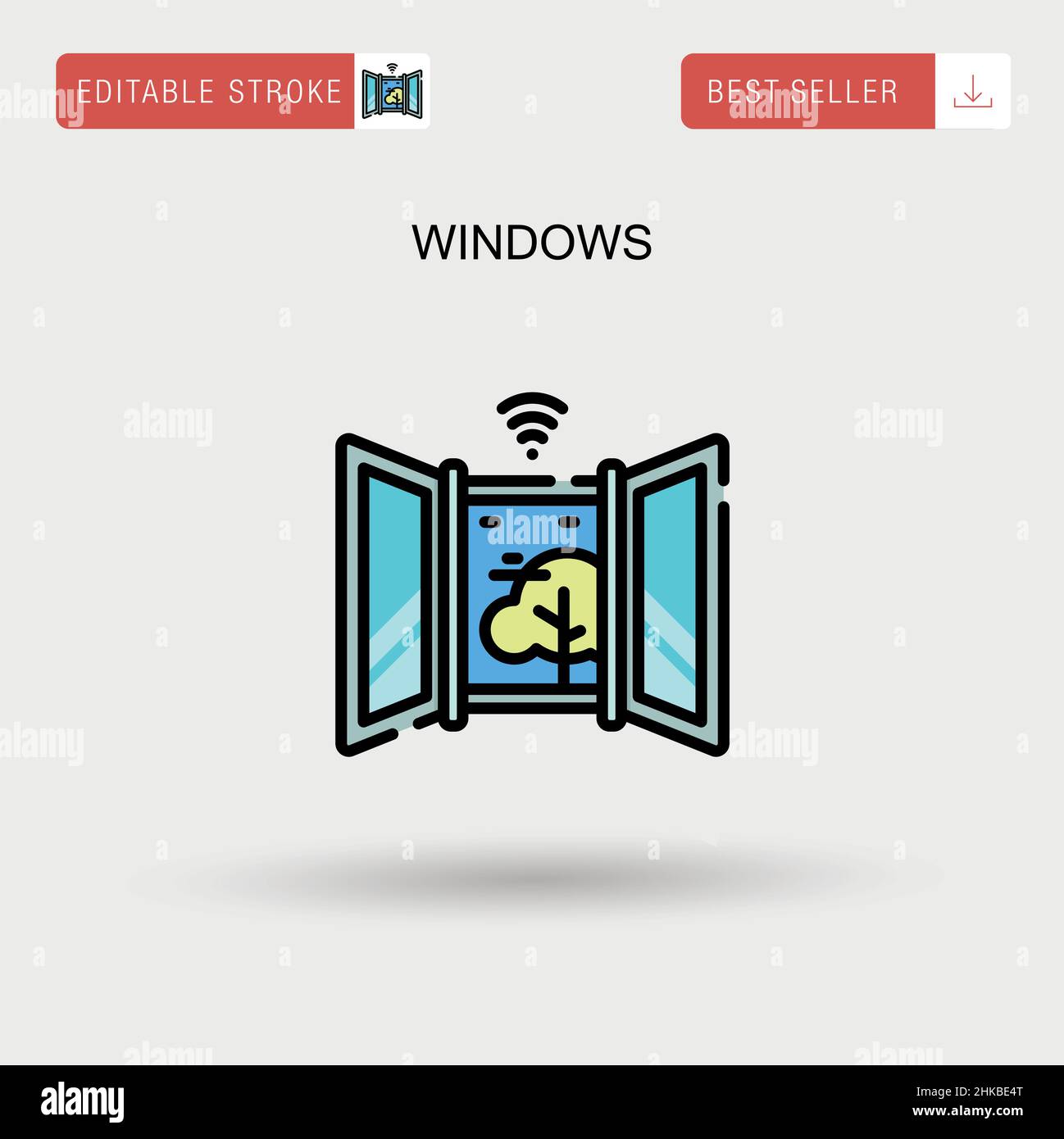 View house front windows Stock Vector Images - Alamy